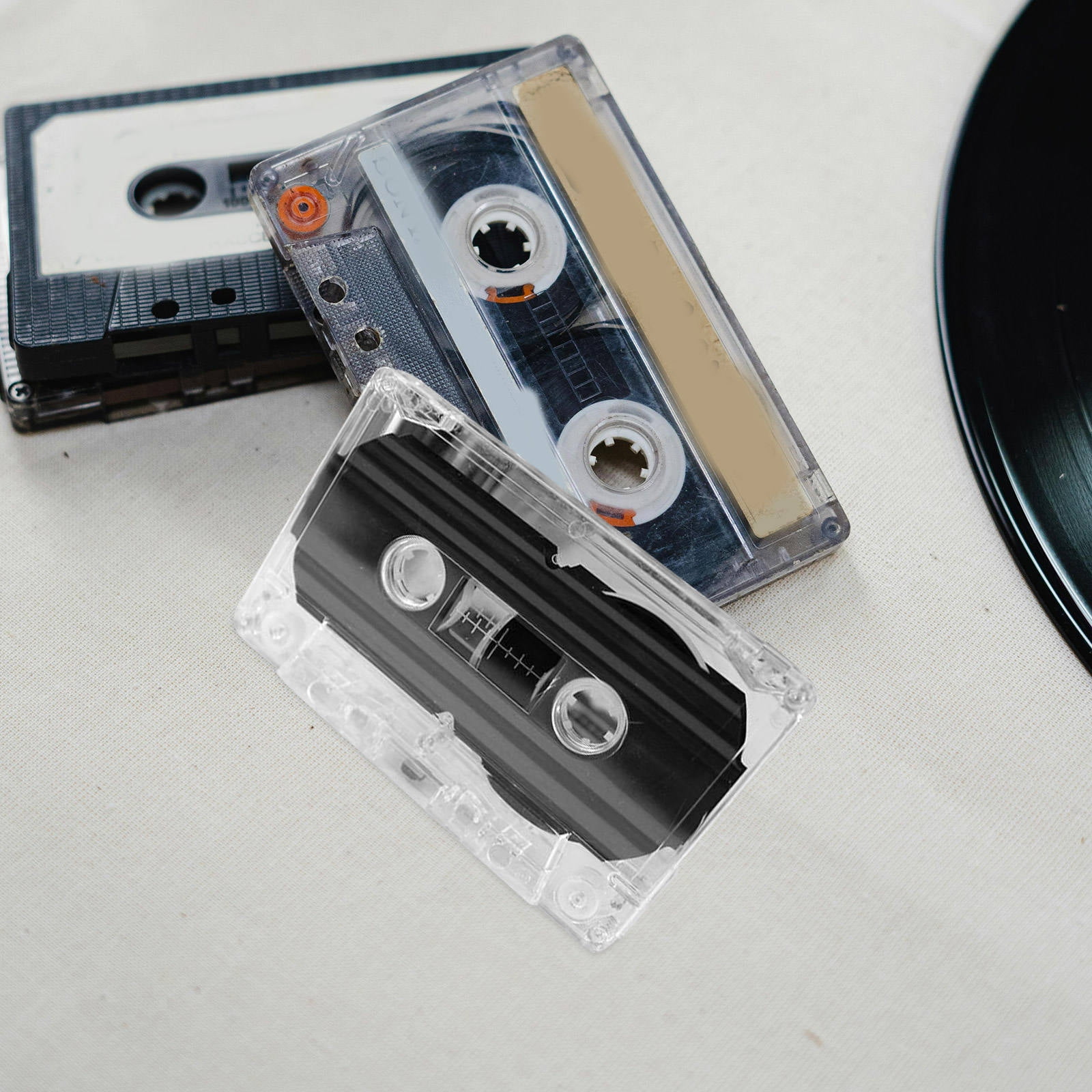 MIPCASE 3Pcs Abs Audio Cassette Storage Case Clear Organizer for ...