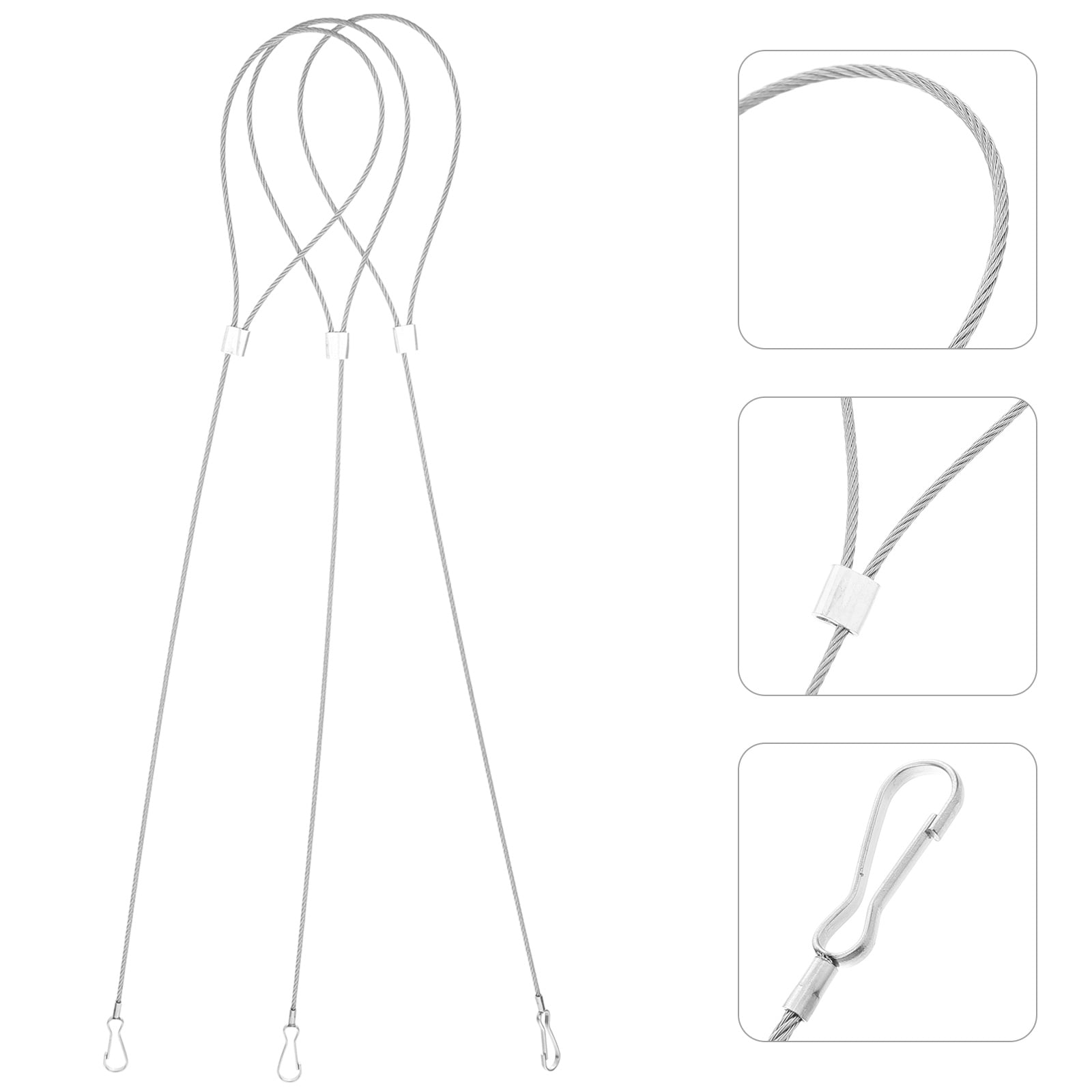 MIPCASE Metal Gate Stainless Cable Silver Stainless Steel 3Pcs ...