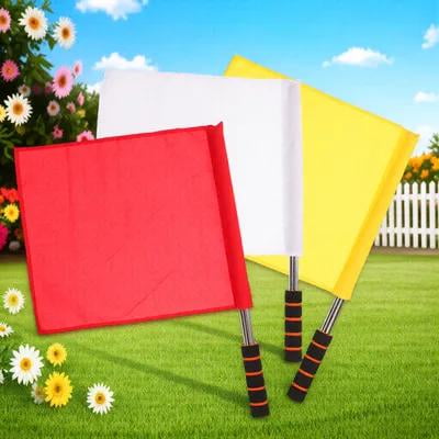 MIPCASE 3Pcs Track Officials Flags Flag Red Foam for Coaches Referees ...