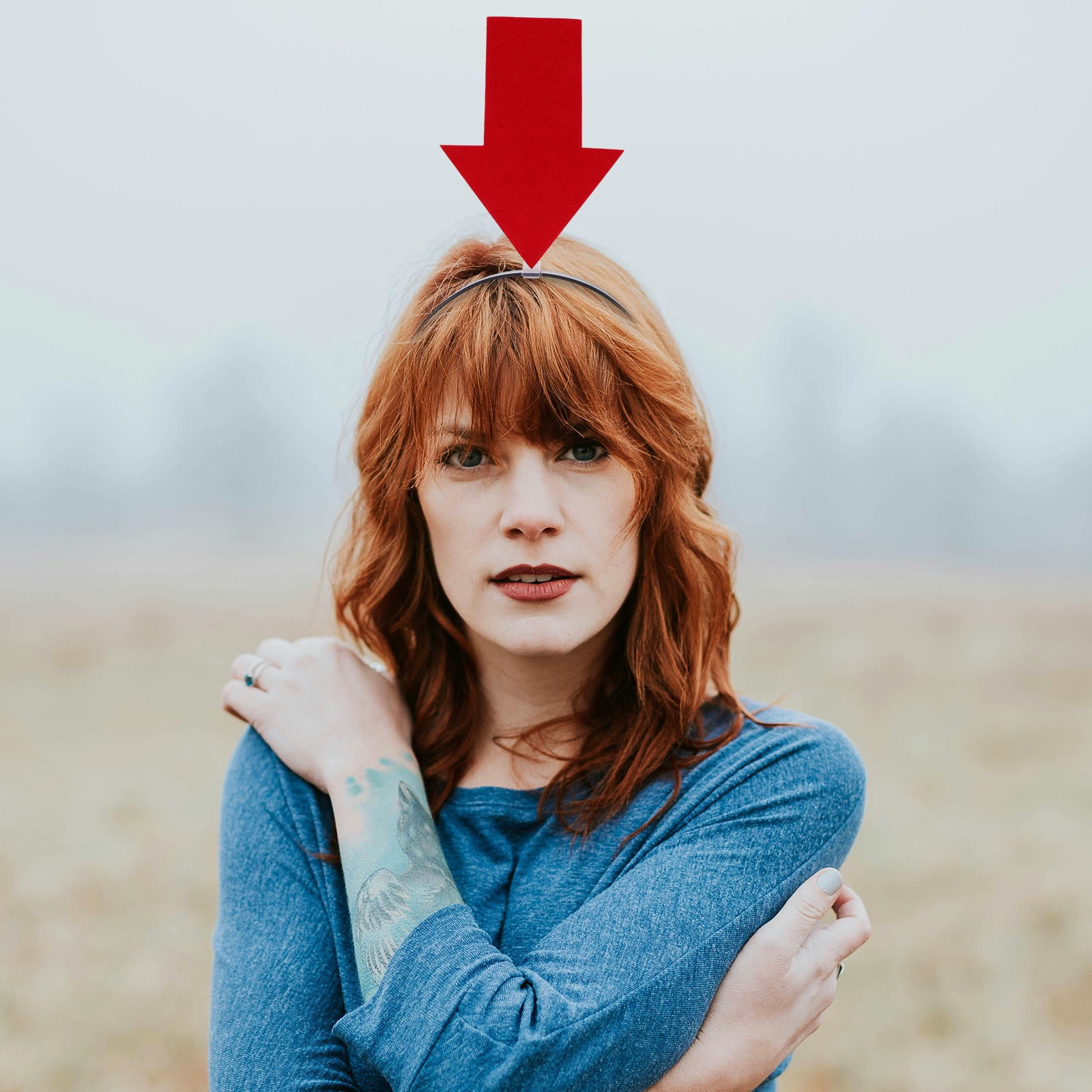 MIPCASE 4Pcs Red Arrow Hair Hoop Headbands with Fun Symbols for Party ...