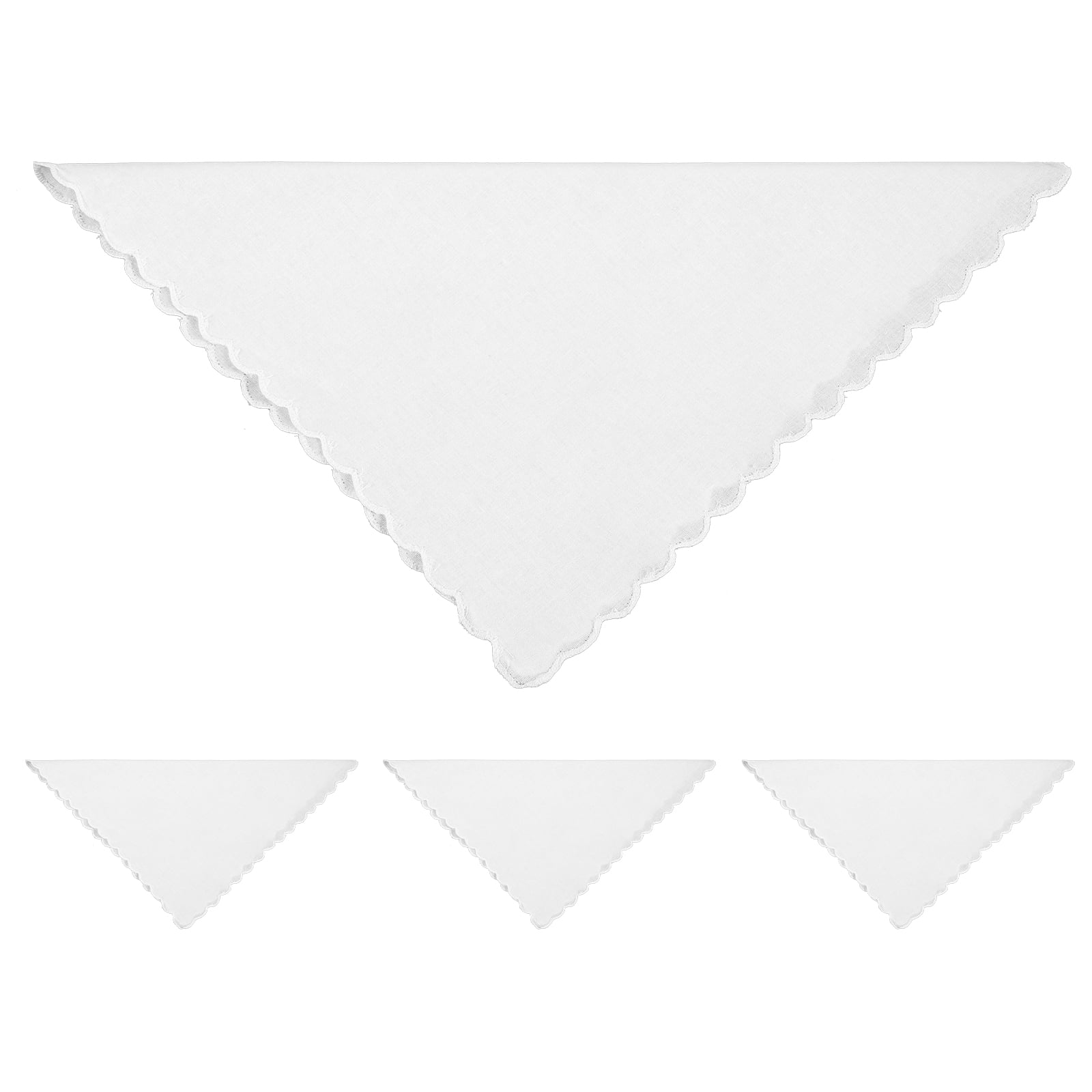 MIPCASE 4 Sheets Square Cotton Kerchief for Men White Hand Drawing Any ...