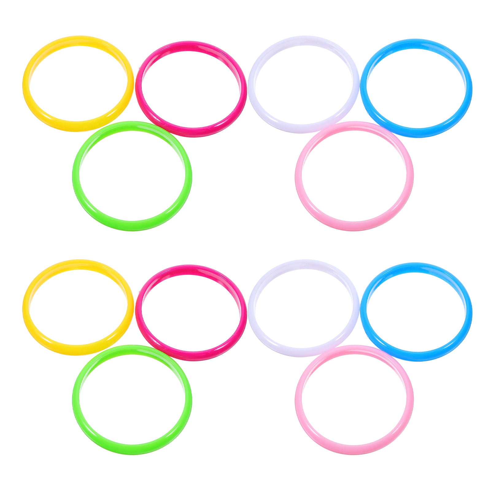 MIPCASE 48pcs Assorted Color Plastic Bangles Candy Color Bracelet For ...