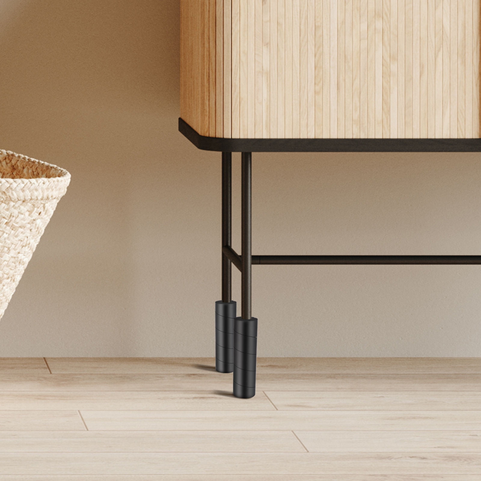 MIPCASE 4Pcs Black Epdm Rubber Bed Frame Toe Protectors for Furniture ...