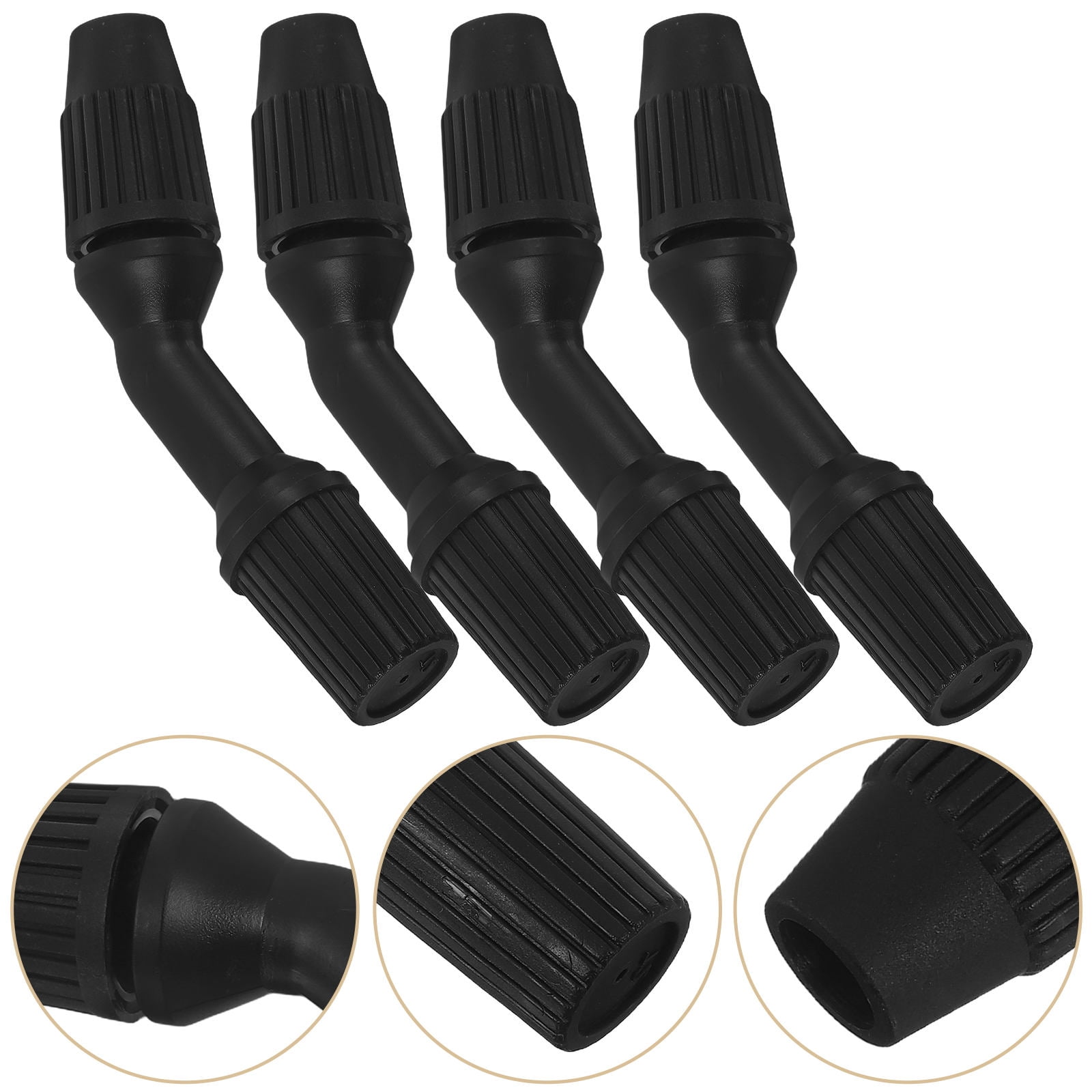MIPCASE Spray Nozzle Tip Replacement Sprayer Nozzles Black Plastic 4pcs ...