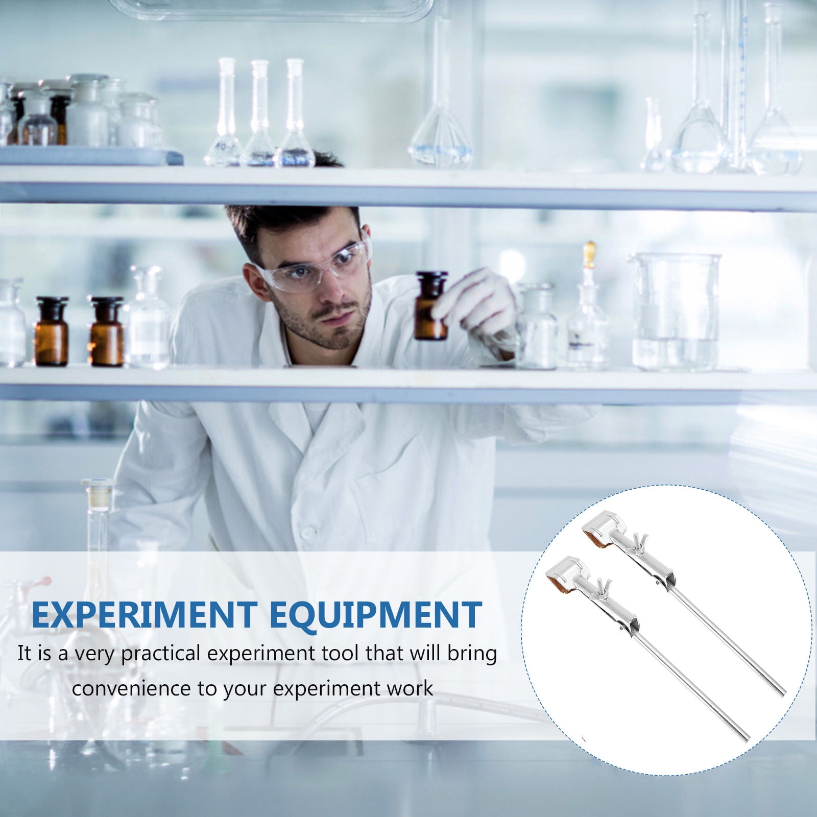 MIPCASE 4Pcs Lab Equipment Clamps Iron Holding Flask for Laboratory ...