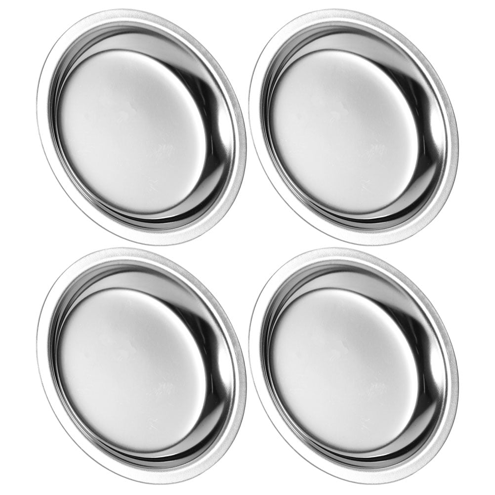 MIPCASE Metal Tea Cup Holder Silver 4Pcs 2.16X2.16X0.20In 304 Stainless ...
