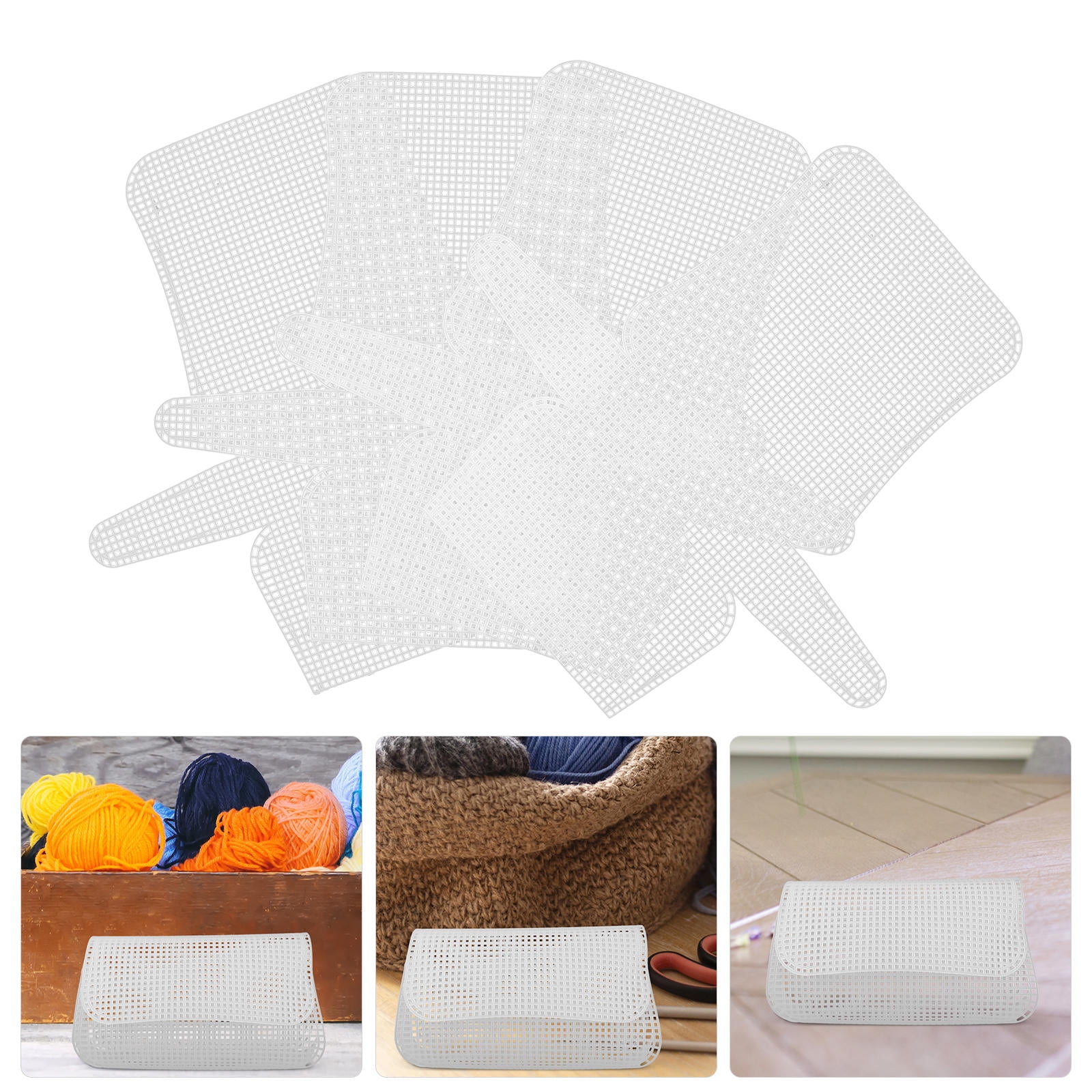 MIPCASE 4Pcs Weaving Material Bag Plastic Mesh Sheets for Craft ...