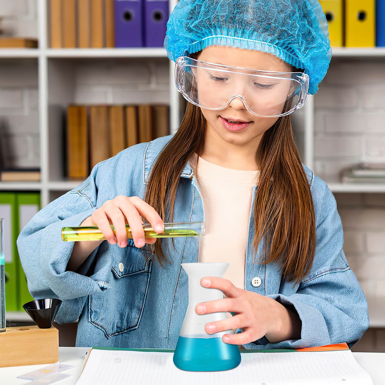 MIPCASE 5Pcs Transparent Plastic Conical Flasks with Standard Scale for ...