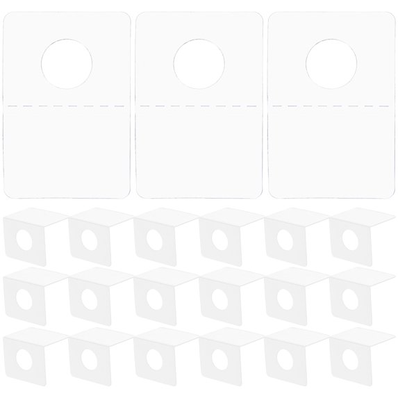 MIPCASE Transparent PVC Adhesive Hanging Tags for Product Display ...