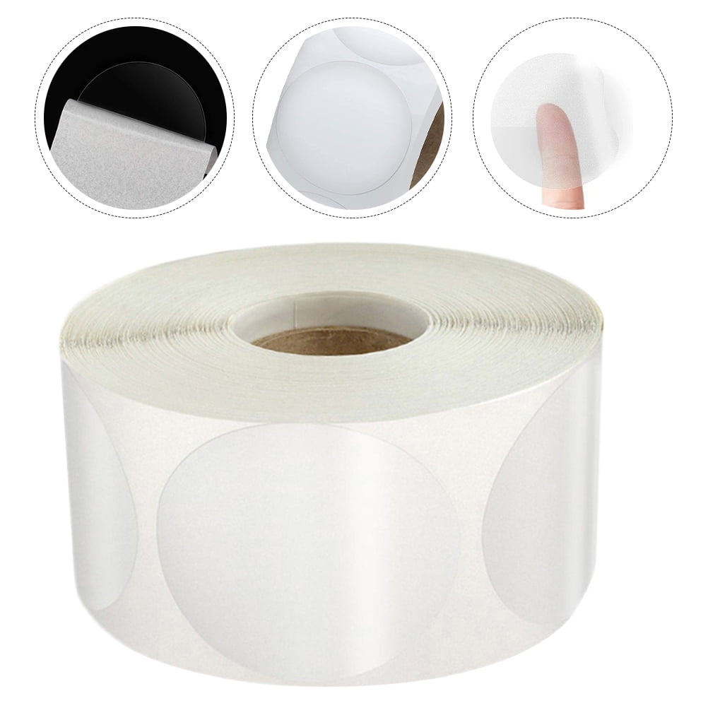 MIPCASE 500Pcs of Clear Stickers Clear Circle Stickers for Home ...