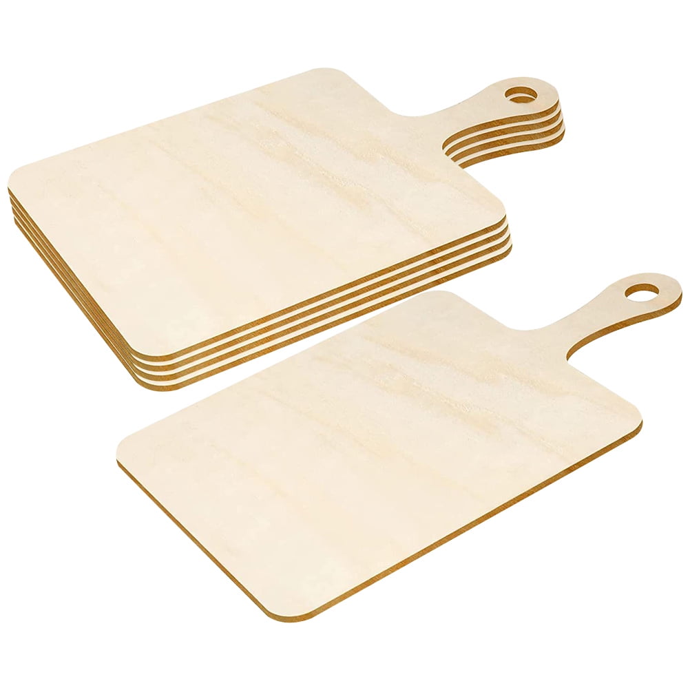 MIPCASE 5Pcs Pizza Serving Boards Wood Cutting Board for Families Beige ...