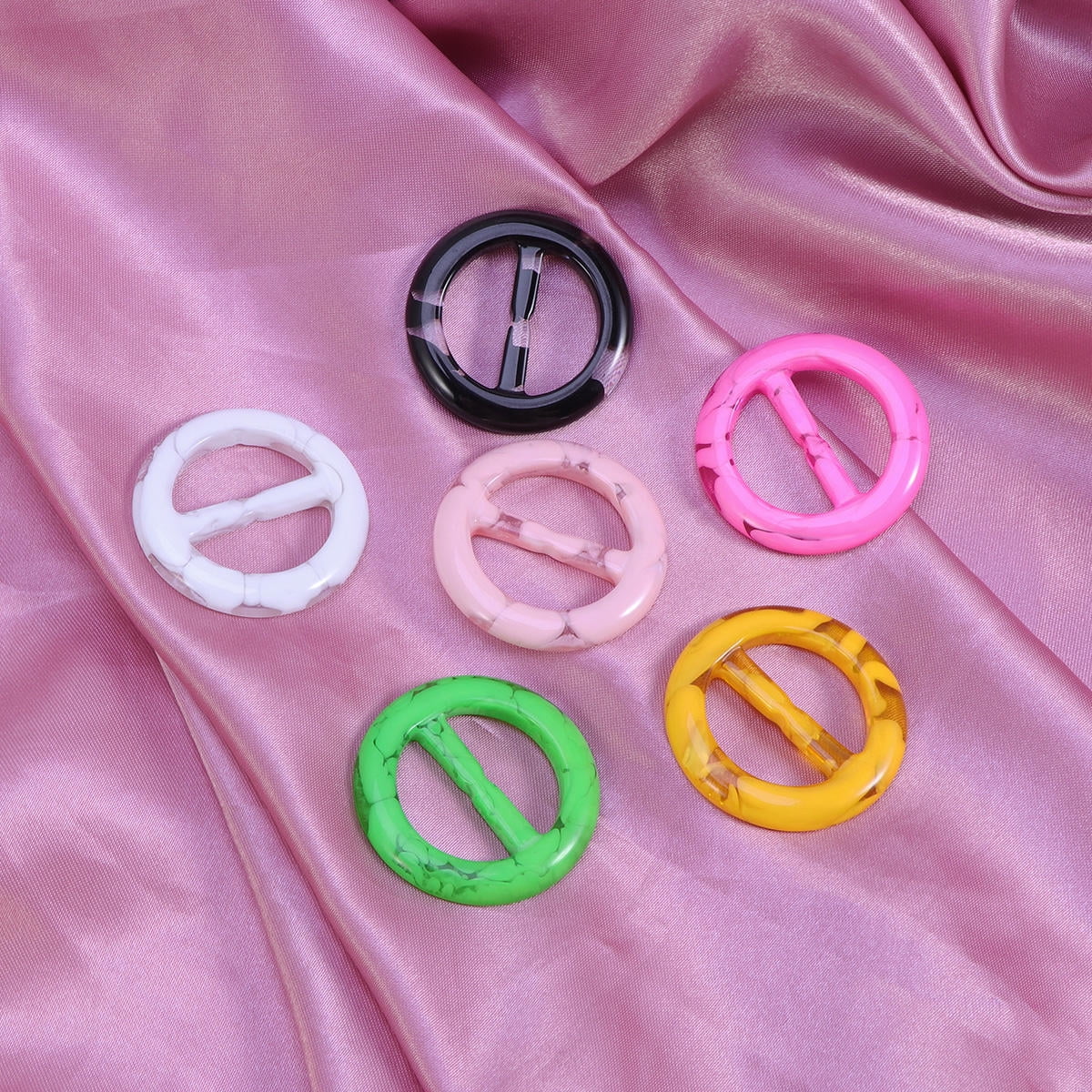 MIPCASE 6 Pcs Chic T-shirt Clips Assorted Color Resin Smooth Shiny ...