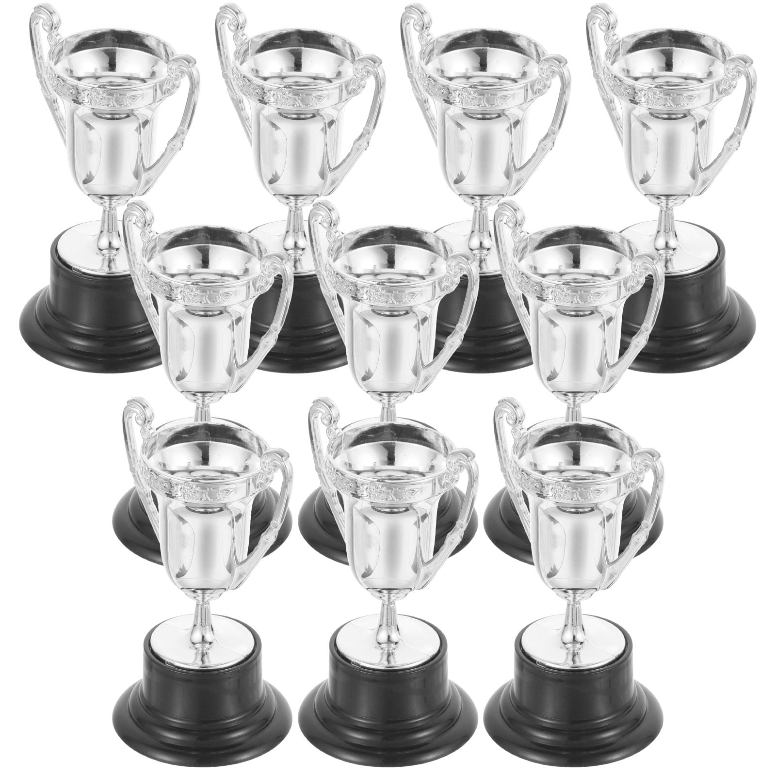 MIPCASE 6 Small Trophy Awards Plastic Silver Gold for Kids Party Games ...