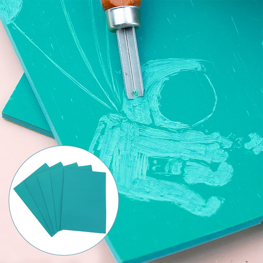 MIPCASE Craft Supplies for Kids Carving Rubber Sheets Dark Green PVC ...