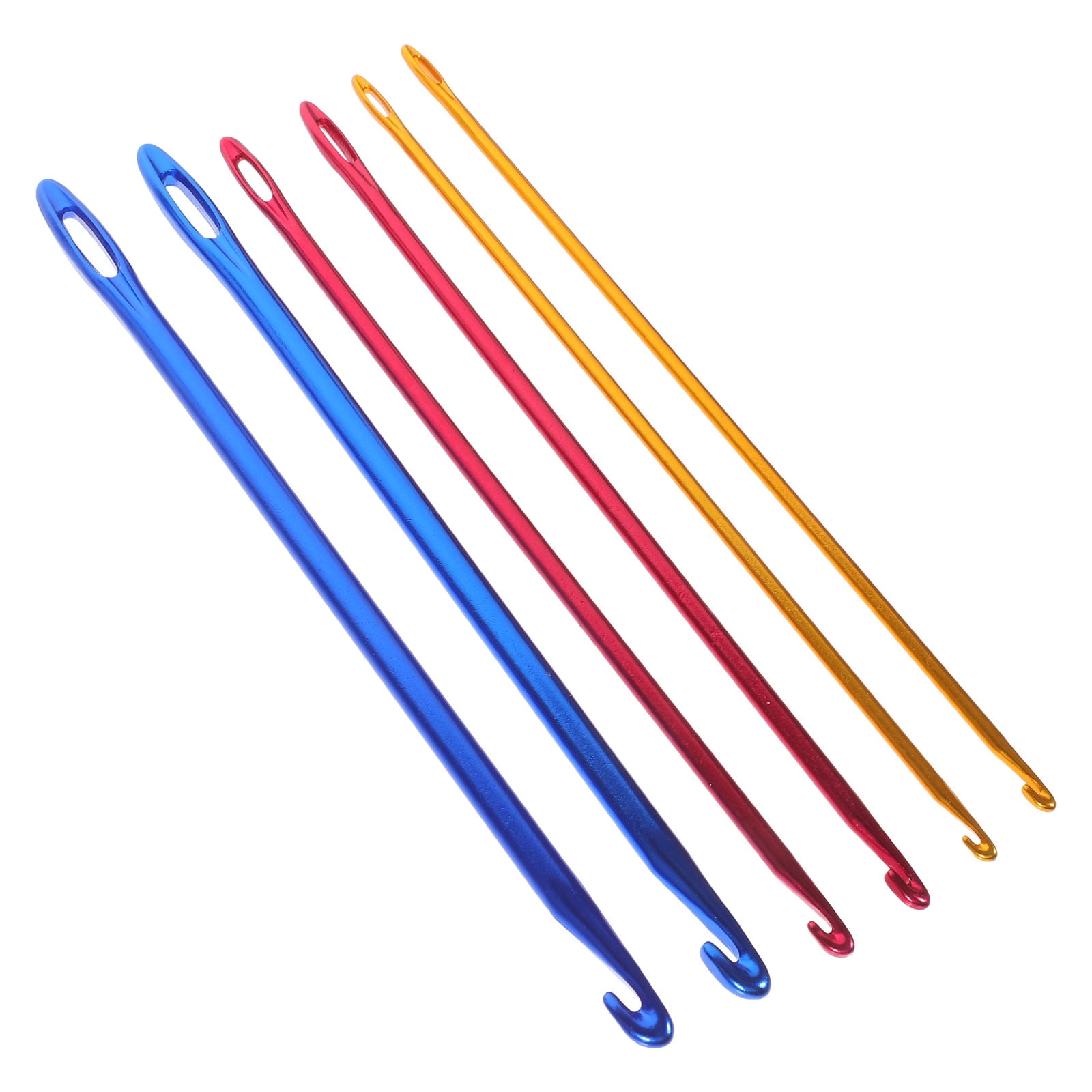 MIPCASE 6Pcs Aluminum Crochet Hooks Set with Large Holes for DIY ...