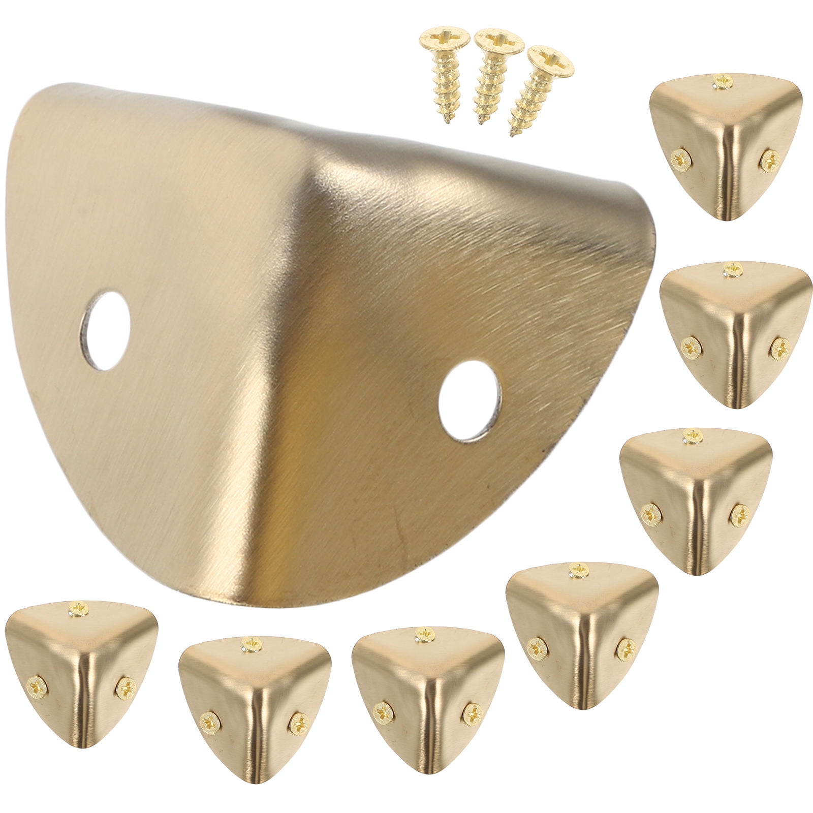 MIPCASE 8Pcs Durable Metal Corner Covers for Furniture Wooden Box and ...