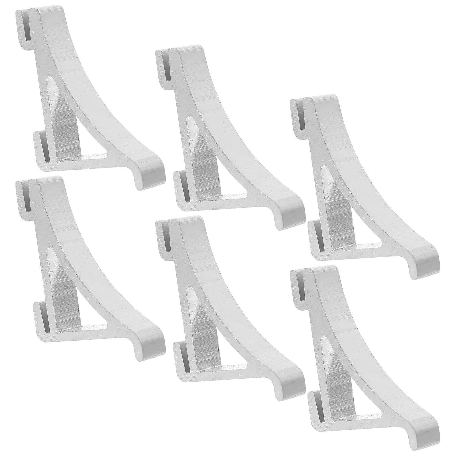 MIPCASE 8Pcs Shelf Clips for Freezer Aluminium Silver Curved Dovetail ...