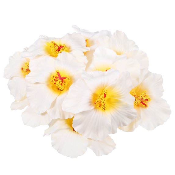 MIPCASE Artificial Hibiscus Flowers Pack Tropical Diy Flowers Fake ...