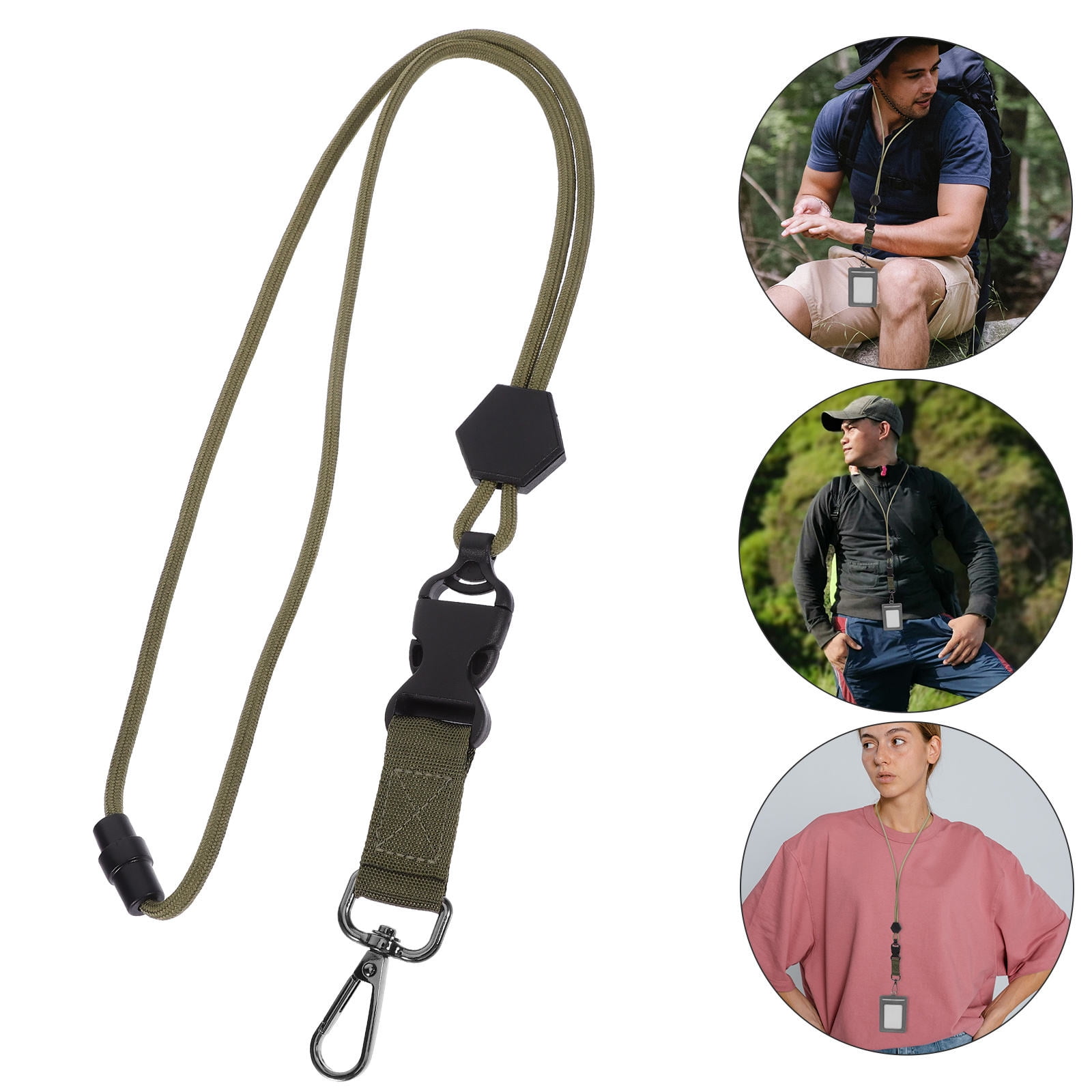 MIPCASE Multifunctional Dark Green Polyester Lanyard for Neck with ...