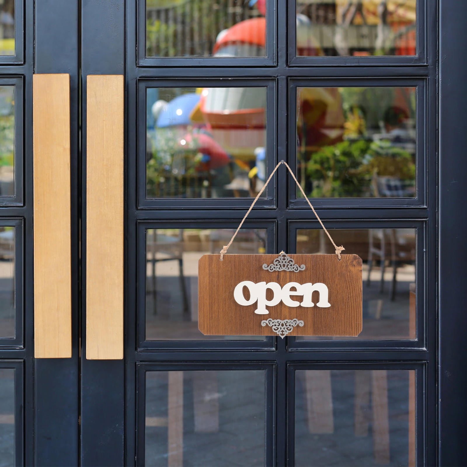 MIPCASE Business Open Sign for Store Open Closed Sign Wooden Multi 1Set ...