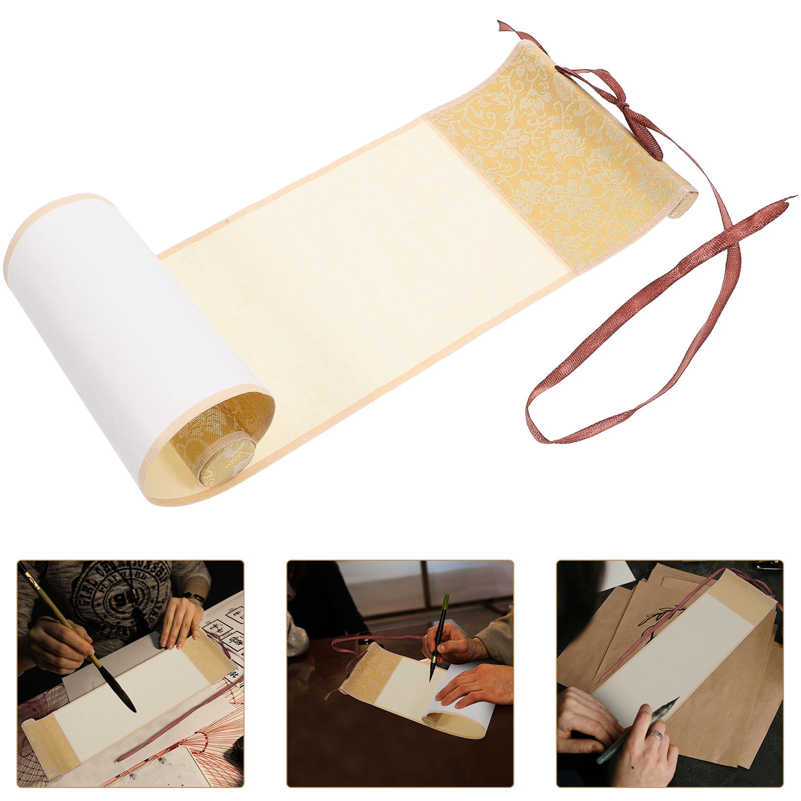 MIPCASE Blank Paper Scroll for Writing with Vintage Asian Decor and ...