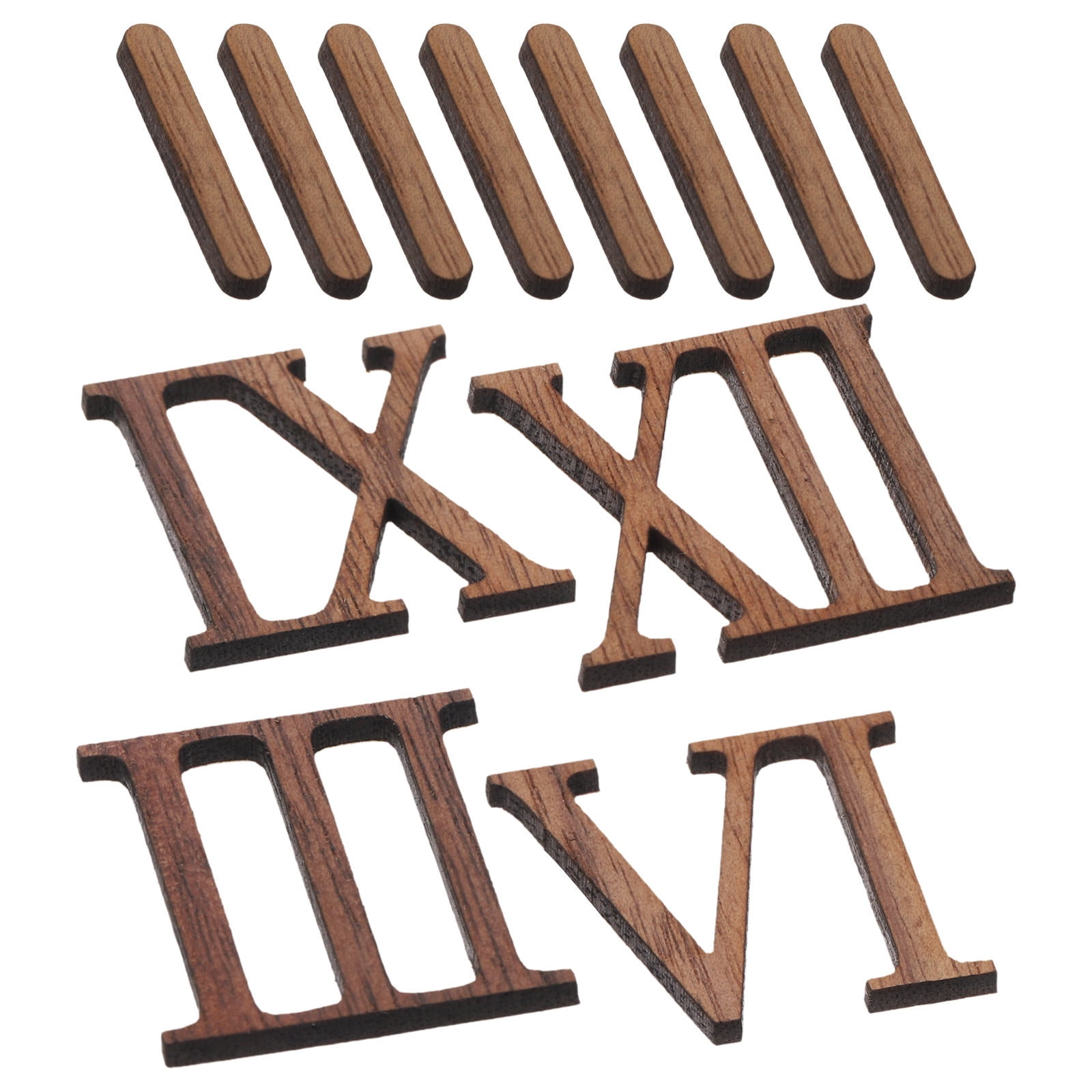 MIPCASE DIY Wall Clock Numbers Modern Frameless Wooden Clock Roman ...