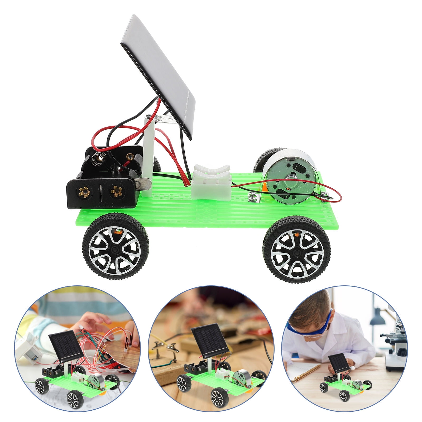 MIPCASE Diy Solar Powered Car Kit 1Pcs Plastic And Metal Solar Panel ...