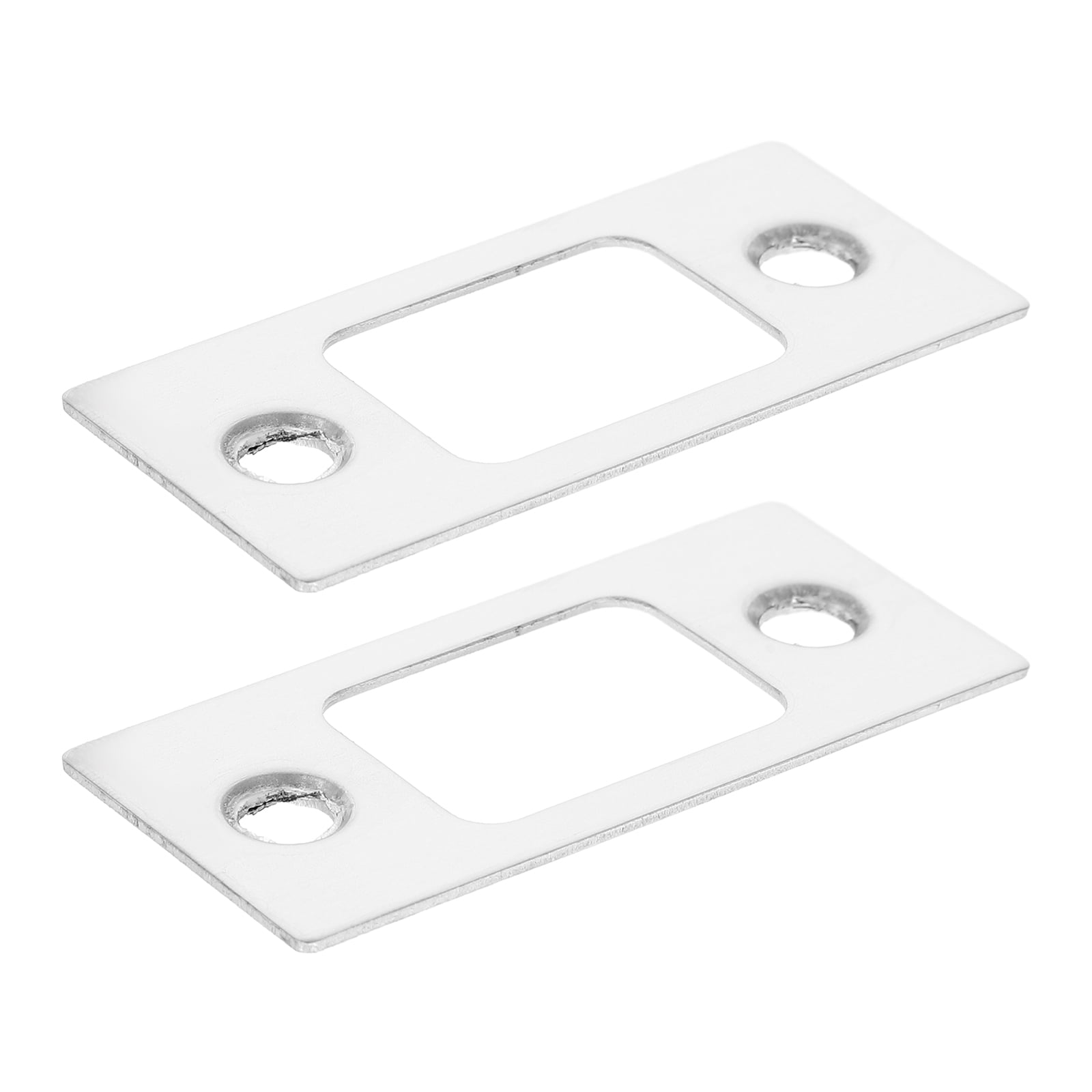 MIPCASE 2Pcs Door Latch Guard Plate Metal Door Plates Silver Homeowners ...