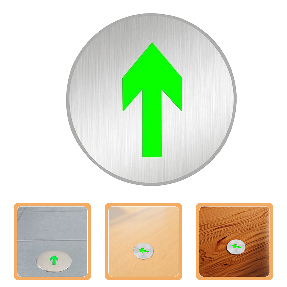 MIPCASE Emergency Exit Sign 1Set Luminous Signal Sign Stainless Steel ...