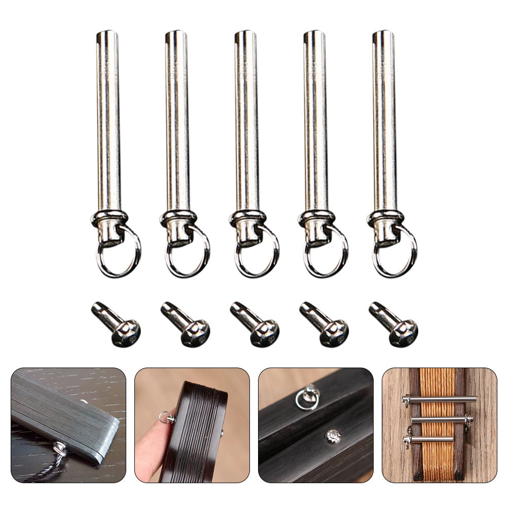 MIPCASE Handheld Fan Repairing Kit Silver Round Fasteners 10Sets 1.3x0 ...