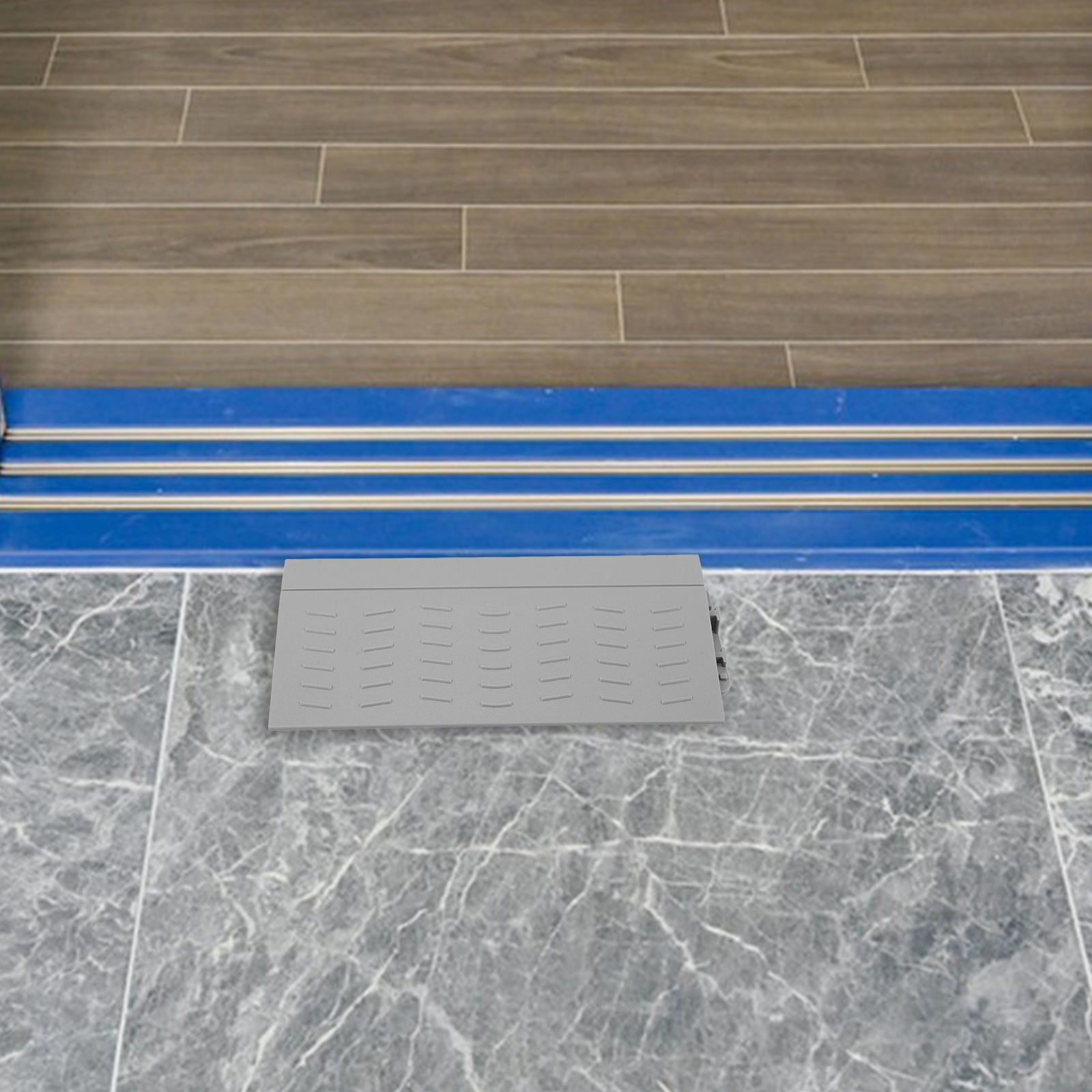 MIPCASE Grey Plastic Ramps for Doorways 1Set with Climbing Assistance ...