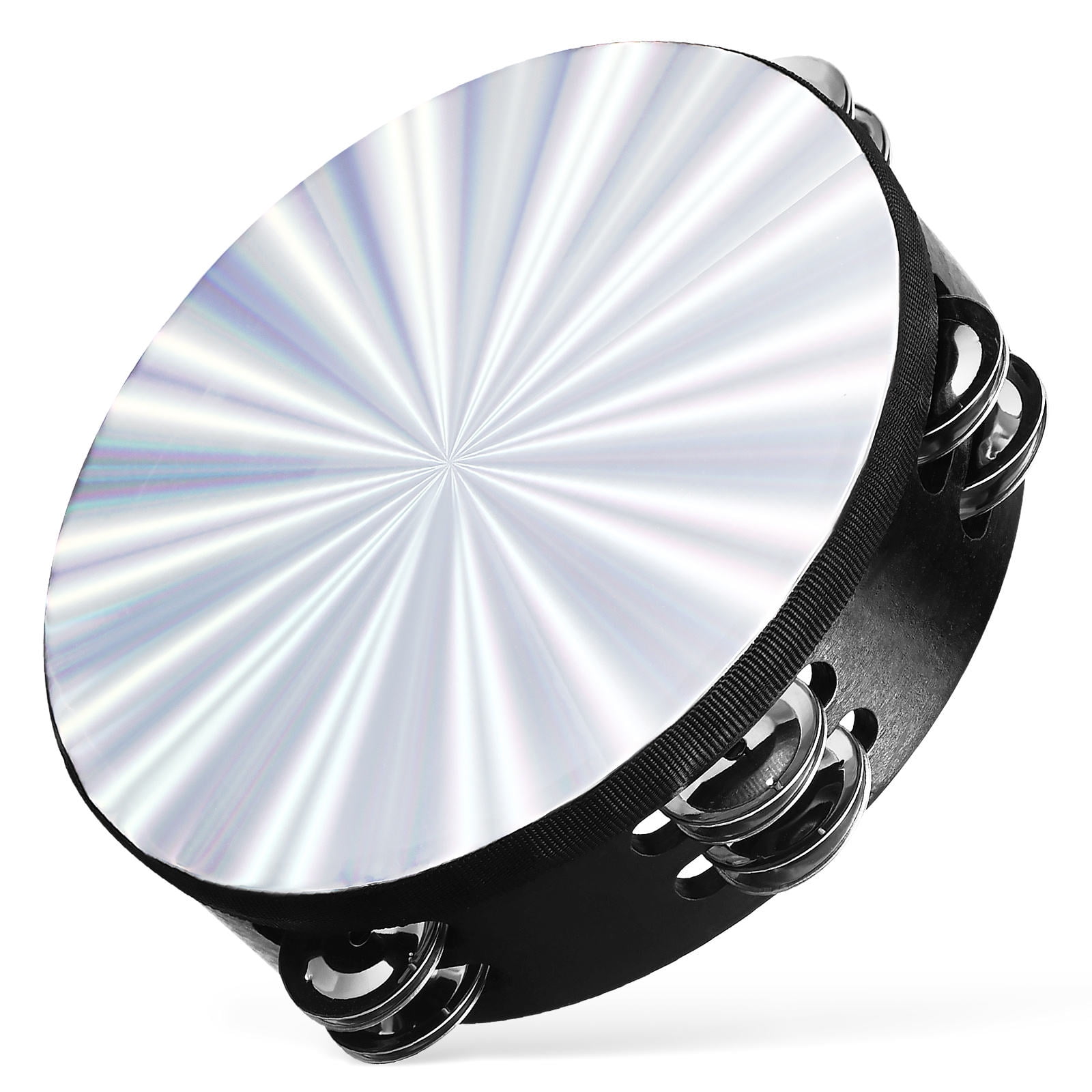 MIPCASE Hand Held Tambourine Double Rows Drum Bell Musical Instrument ...