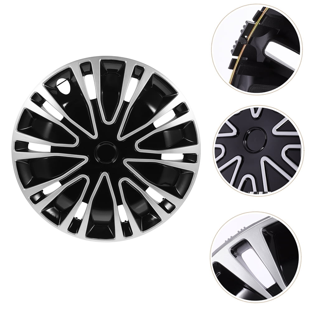MIPCASE Hubcaps Replacement Hub Cover for Car Round Enhanced PP 1Pcs ...
