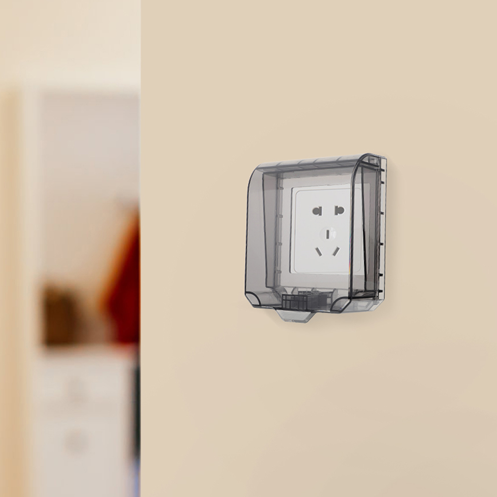 MIPCASE Living Room 1 Set Black Pc Square Outlet Protector Cover ...