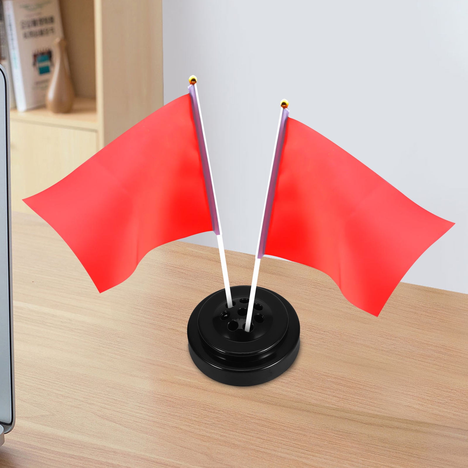 MIPCASE Mini Flag Stand 3-Pack Black Plastic Holder for Tabletop and ...