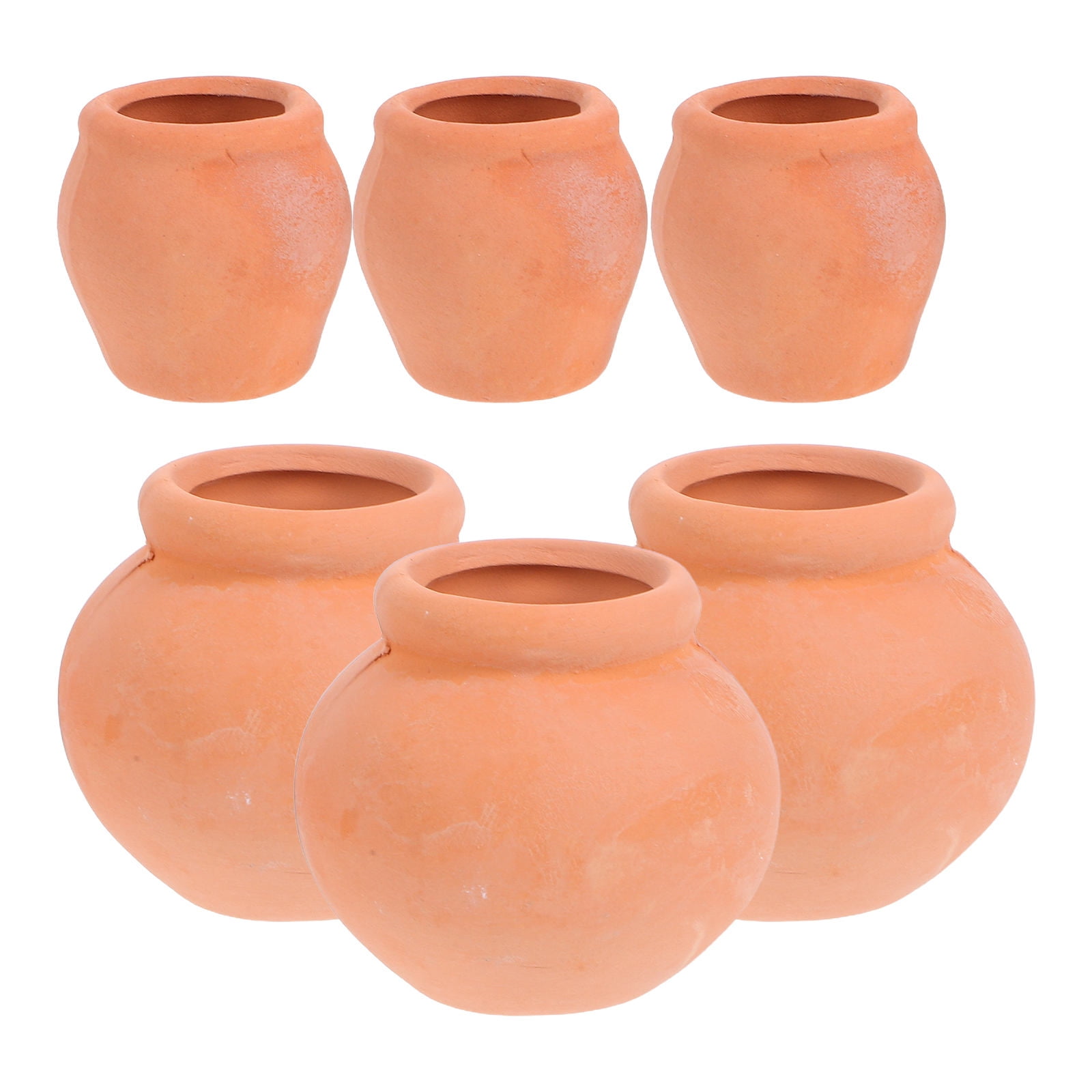 MIPCASE Mini Succulent Pot Small Planter Round Clay Pots 6Pcs for ...