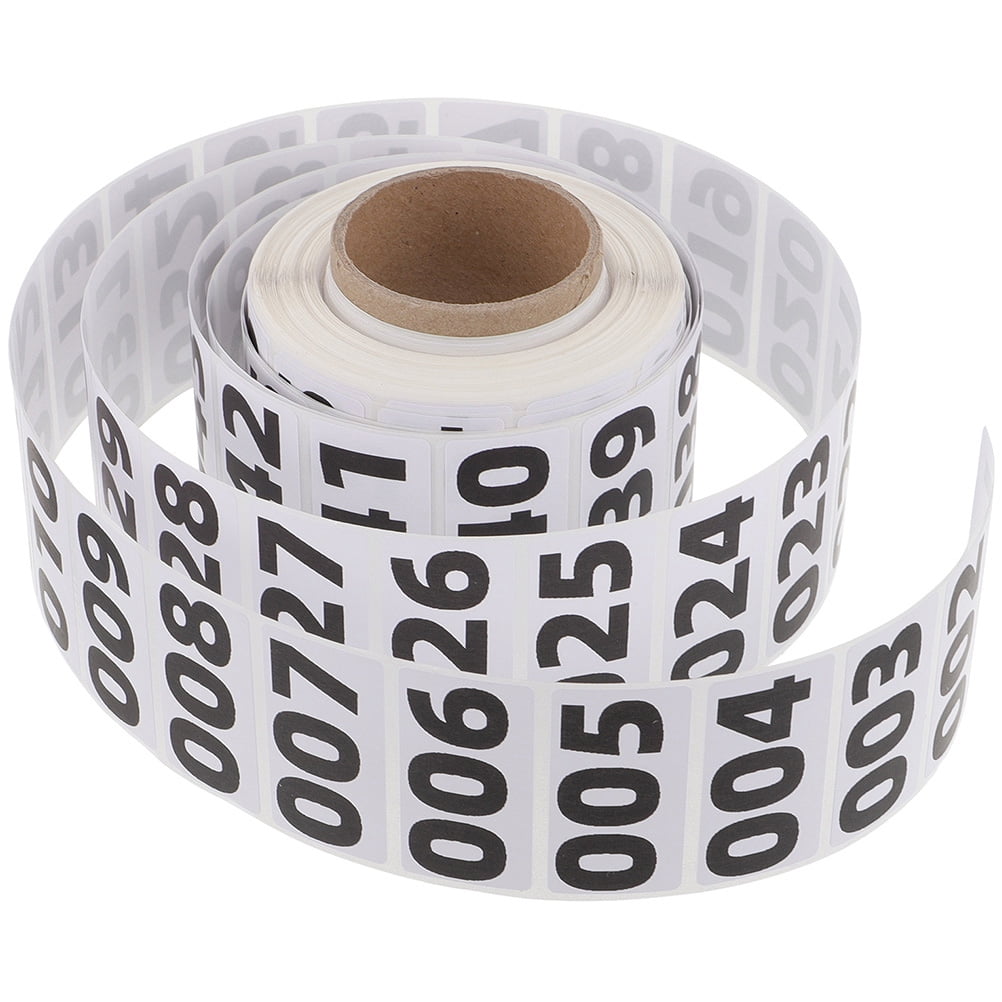 MIPCASE Numbered Labels 1000Set Black Round Number Stickers Heat ...