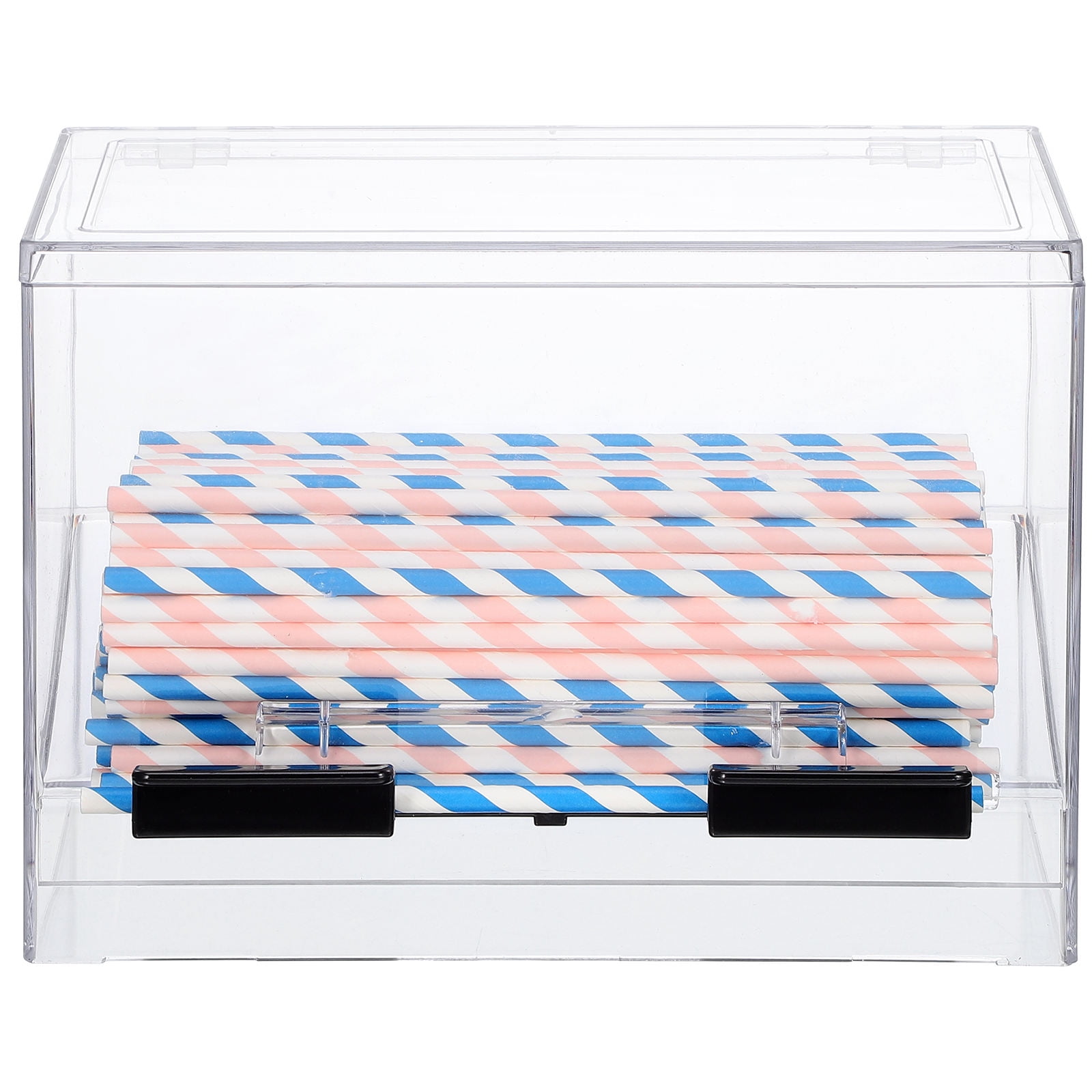 MIPCASE Self-Service Straw Box Holder Transparent Straw Dispenser ...