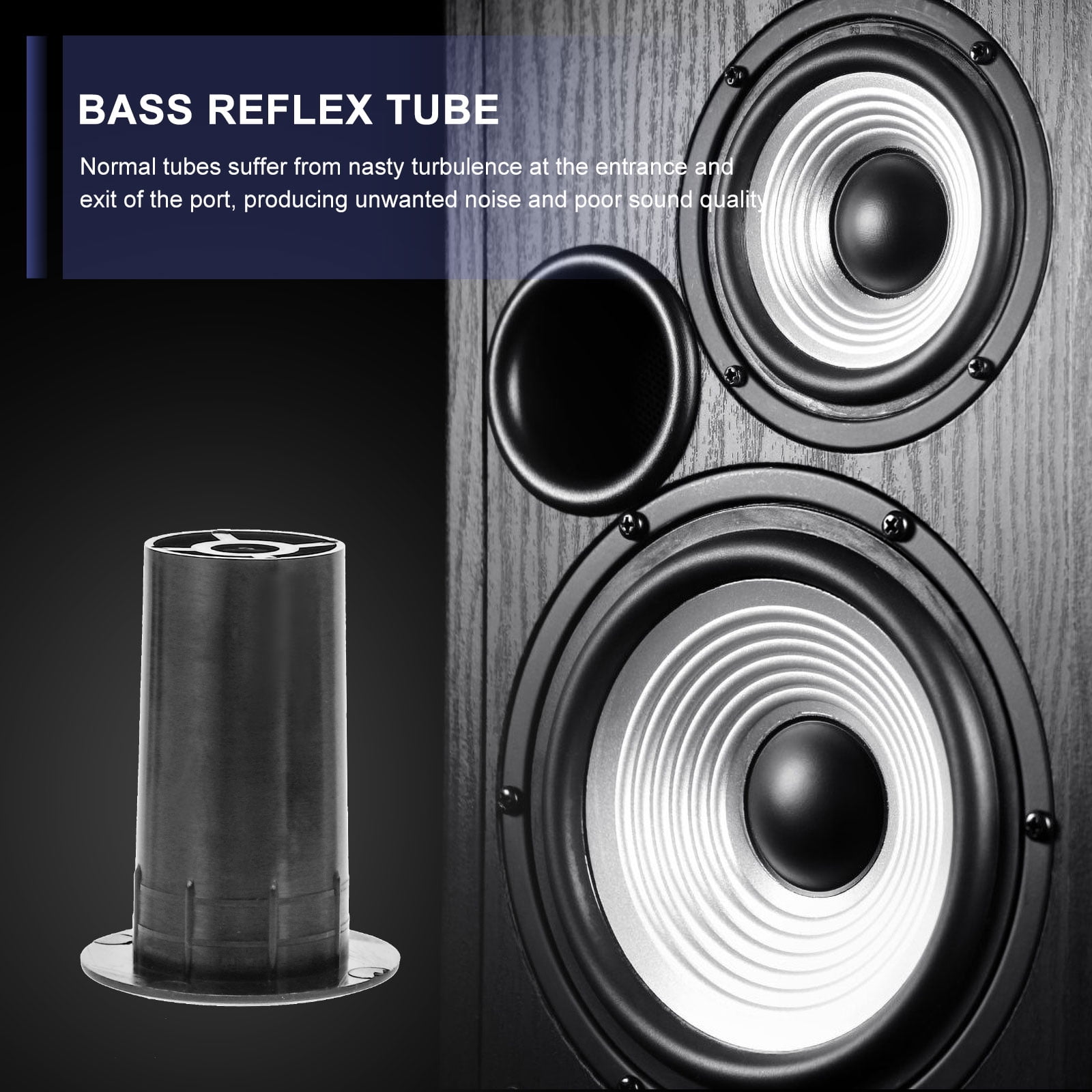 MIPCASE ABS Woofer Speaker Port Tubes Replacement Parts for Audio ...