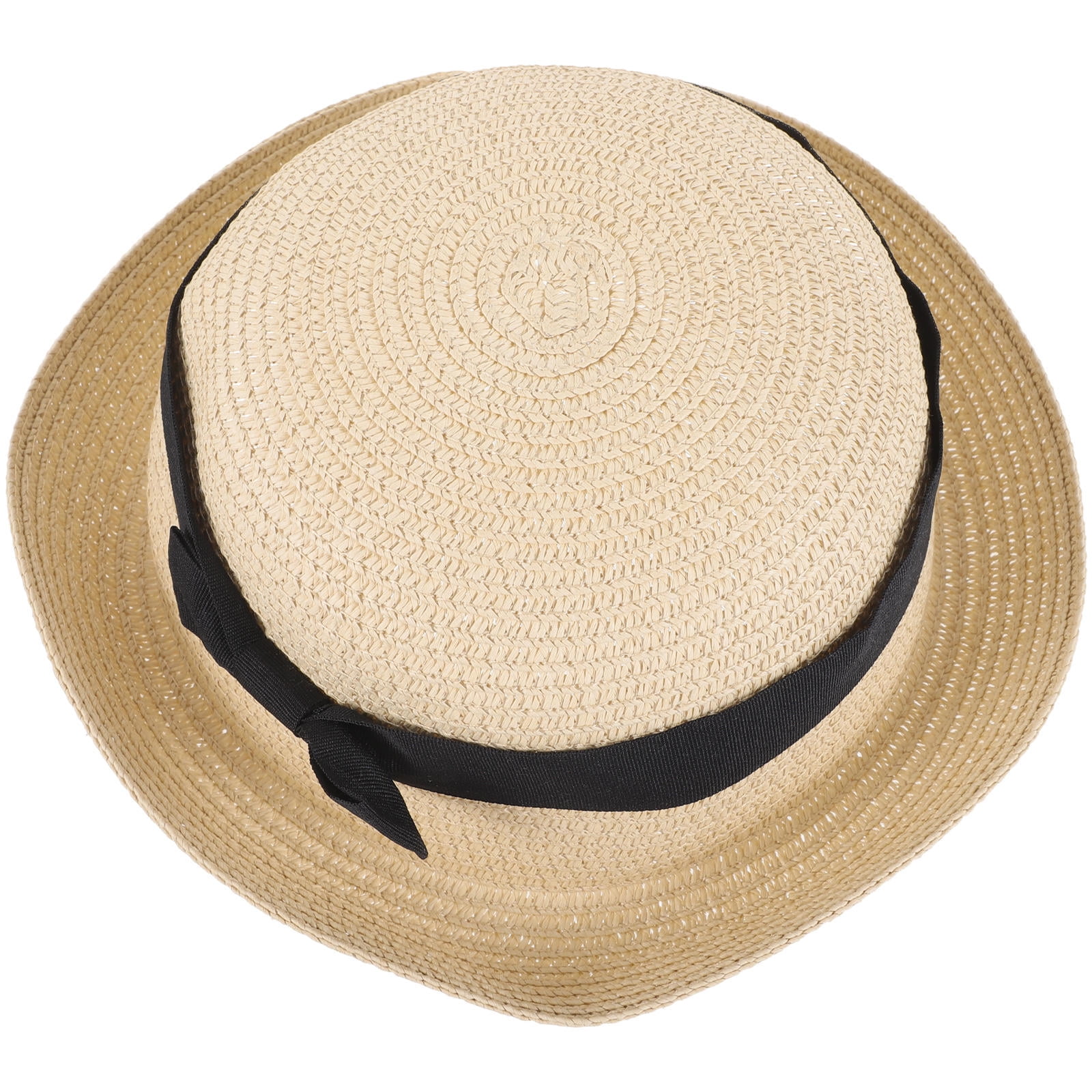 MIPCASE Women's Beige Wide Brim Straw Sun Hat Roll of 1 - Lightweight ...