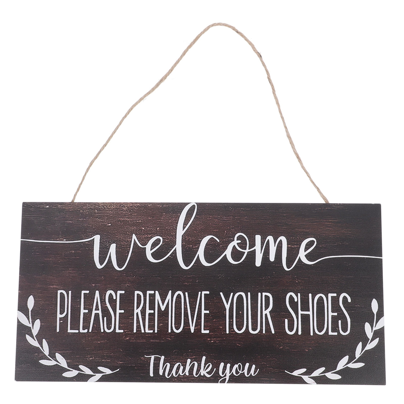 MIPCASE Take Off Your Shoes Sign Plastic Wall Hanging Light Brown 1Pack ...