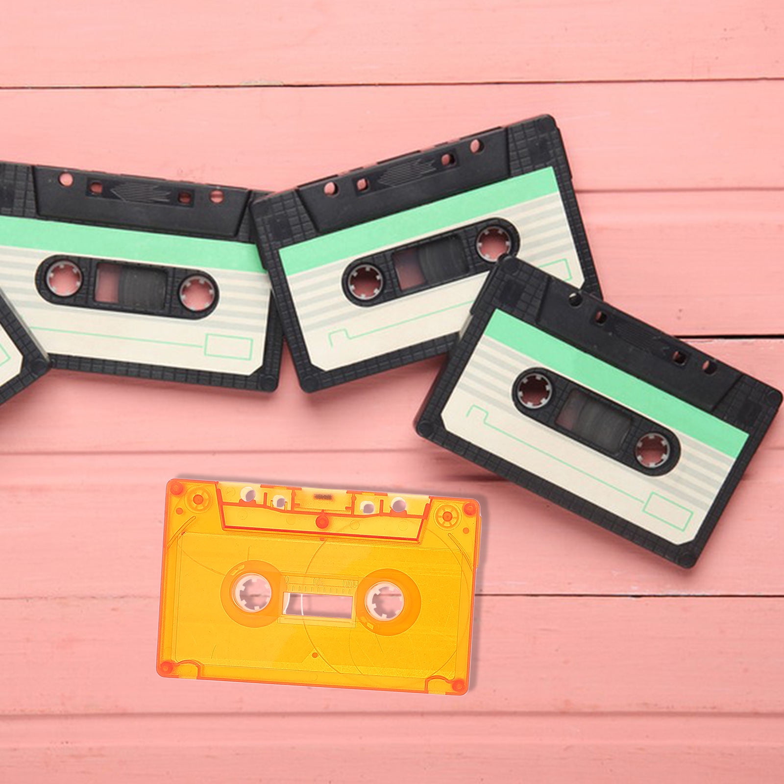 MIPCASE Translucent Red Cassette Tape Wall Art 3Pcs Made of Plastic for ...