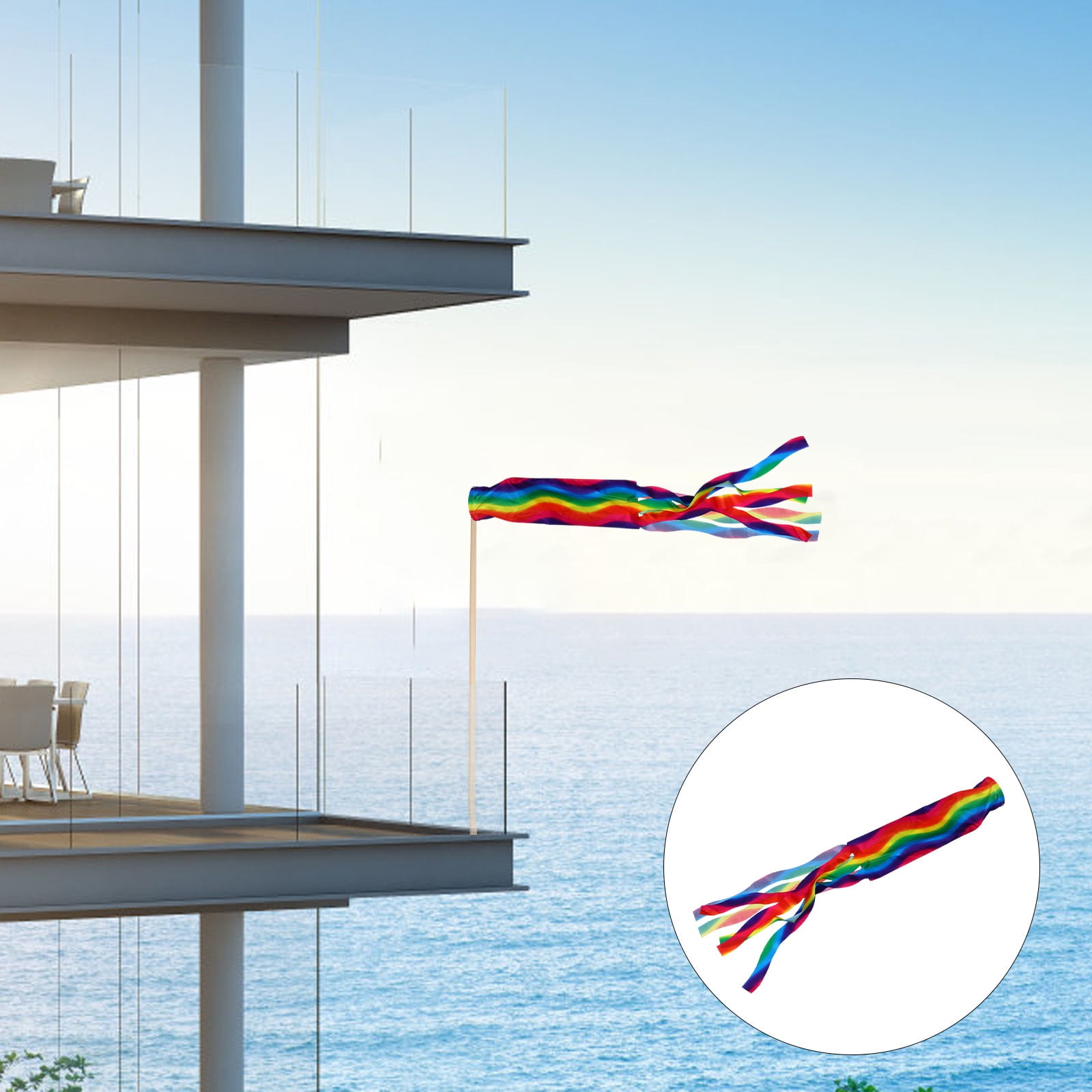 MIPCASE Multi-Colored Satin Wind Tube Flag Windsock for Indoor Use - 1 ...