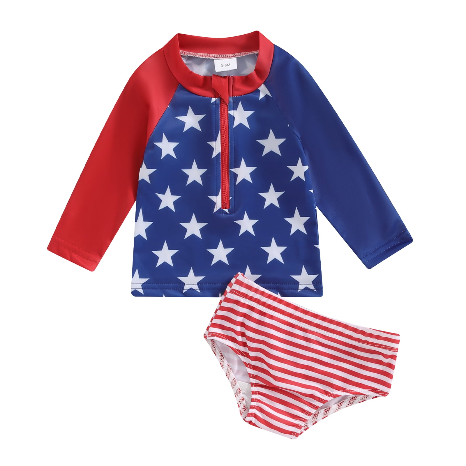 MIPREWUY 4th of July Girls' Rash Guard Set, 2 Piece Swimsuit Set, Quick ...