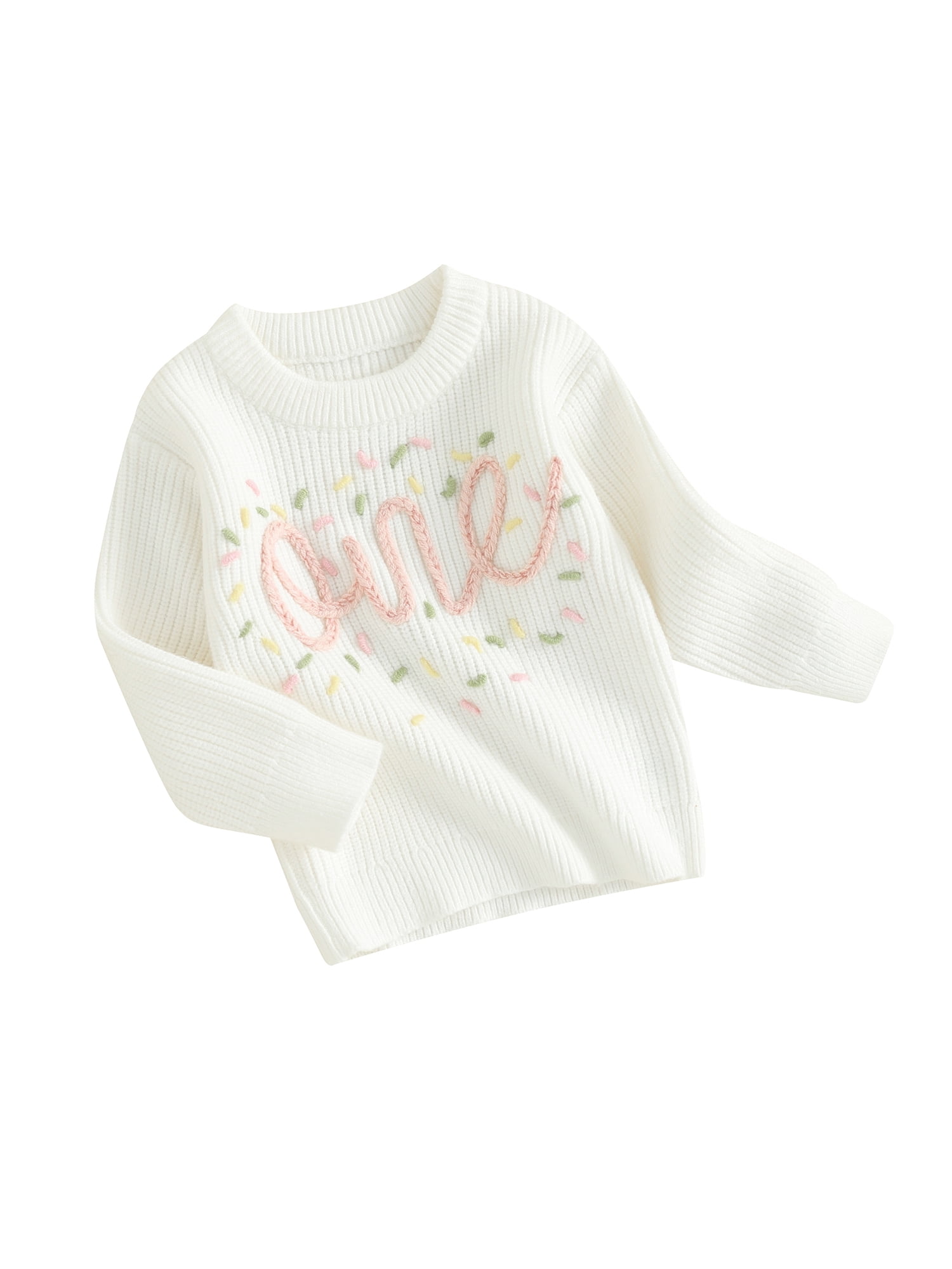 MIPREWUY Baby Girl First Birthday Sweater Casual Long Sleeve Round Neck ...