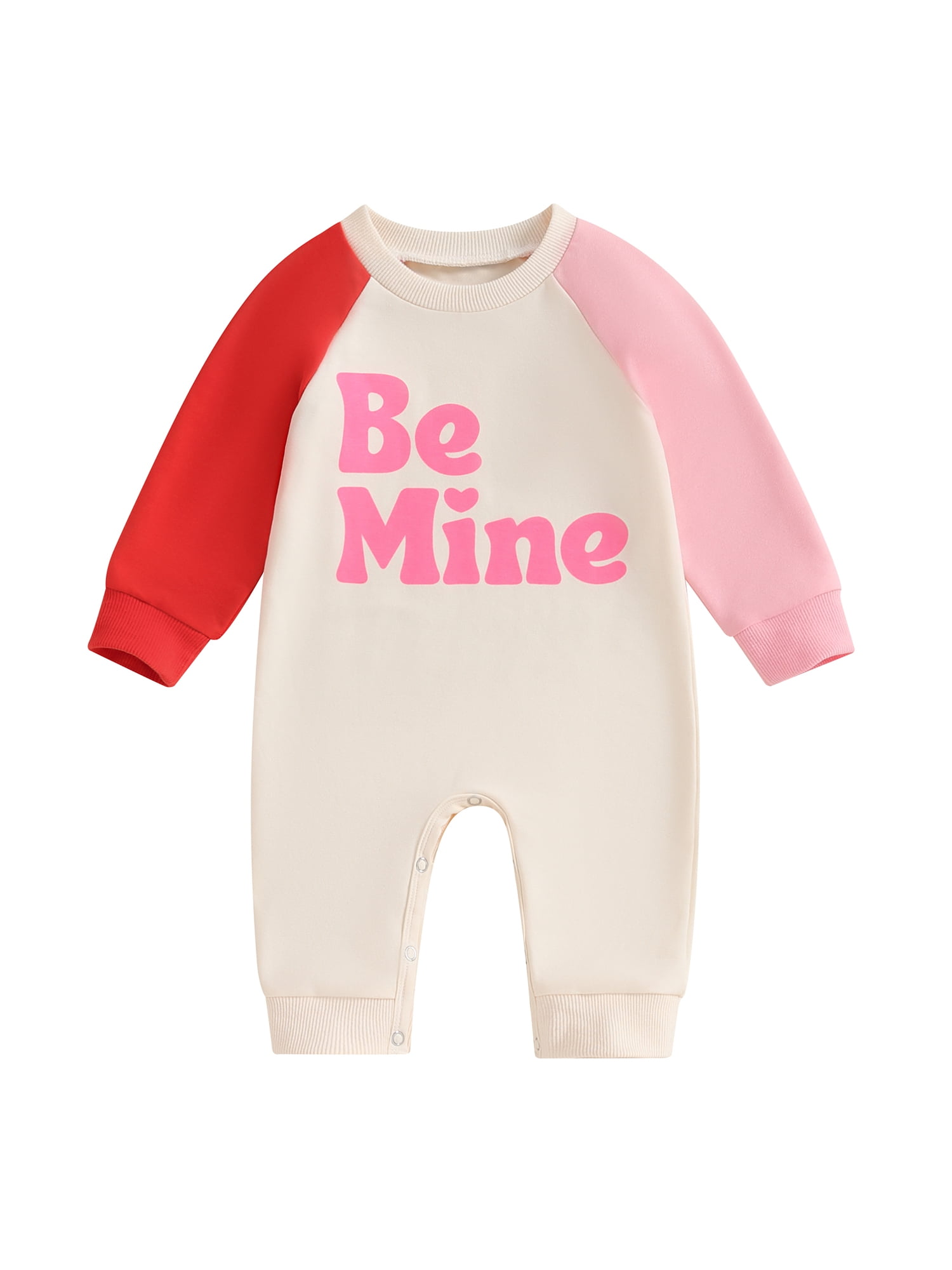 MIPREWUY Baby Girls Jumpsuit, Long Sleeve Crew Neck Letters Print ...