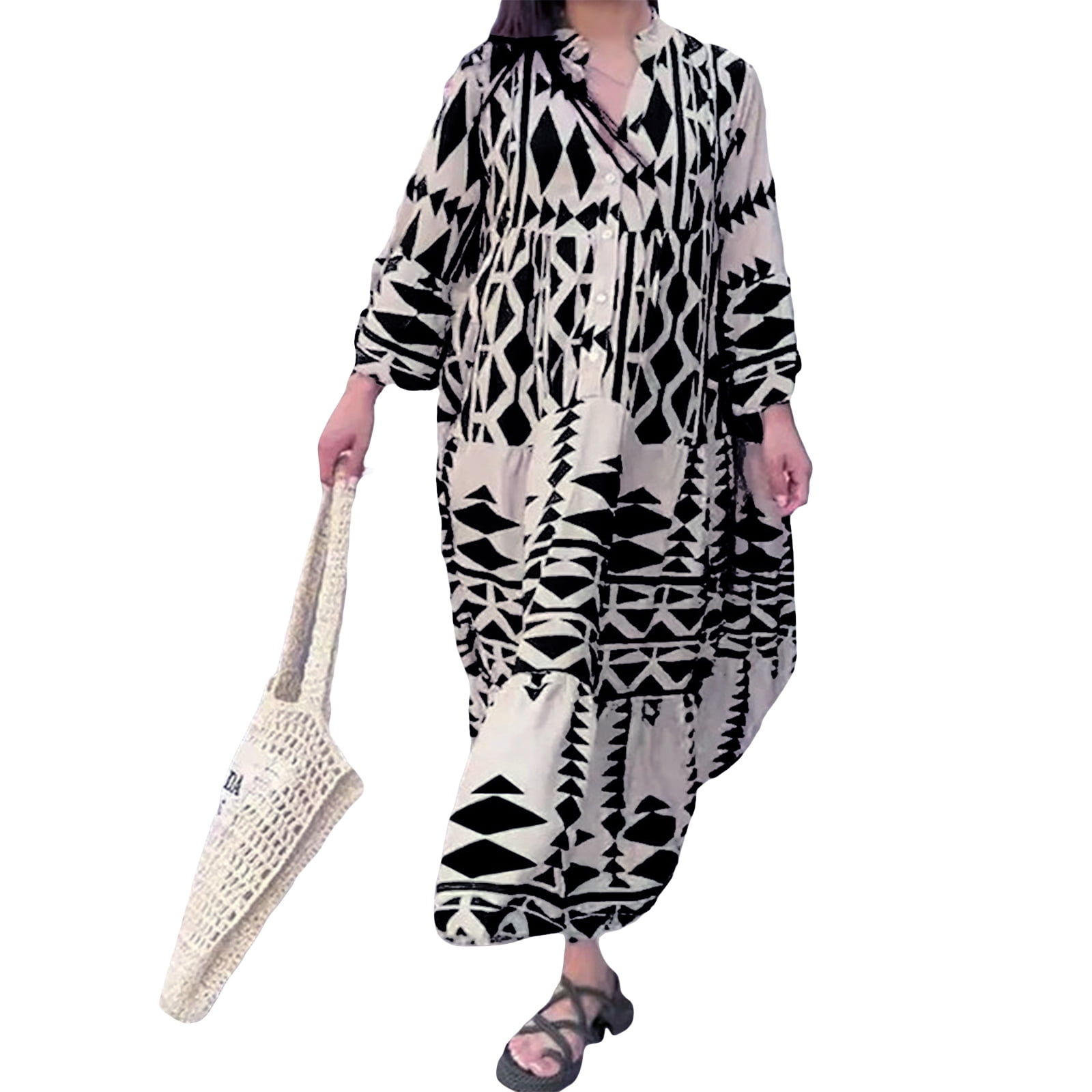 Customer reviews for MIPREWUY Women Long Dress, Long Sleeve Button-down ...