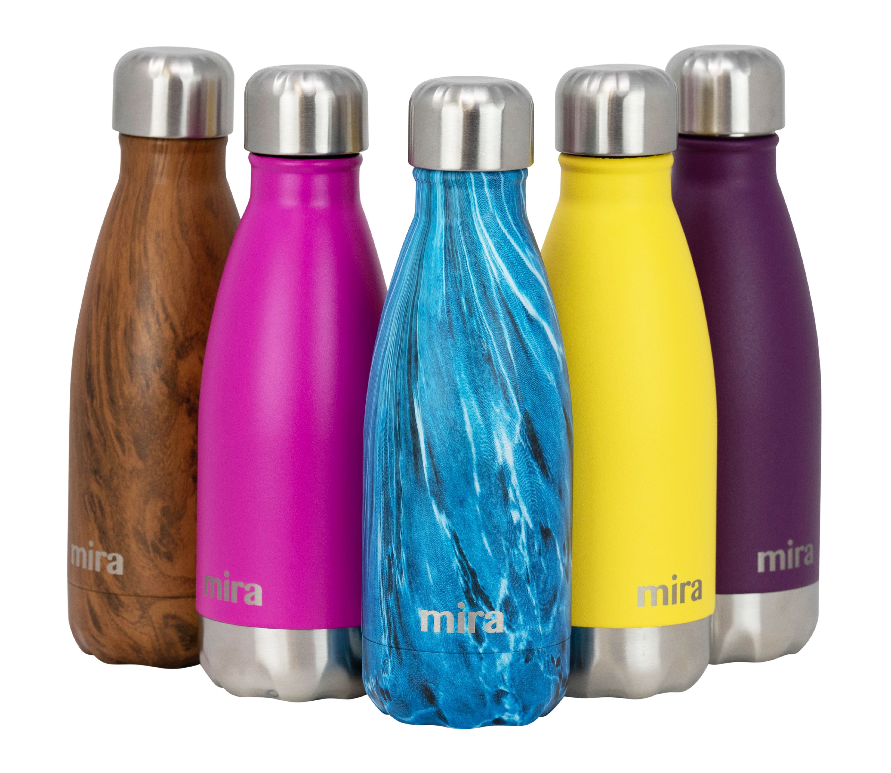 MIRA 12 oz Stainless Steel Water Bottle, Double Wall Vacuum Insulated ...