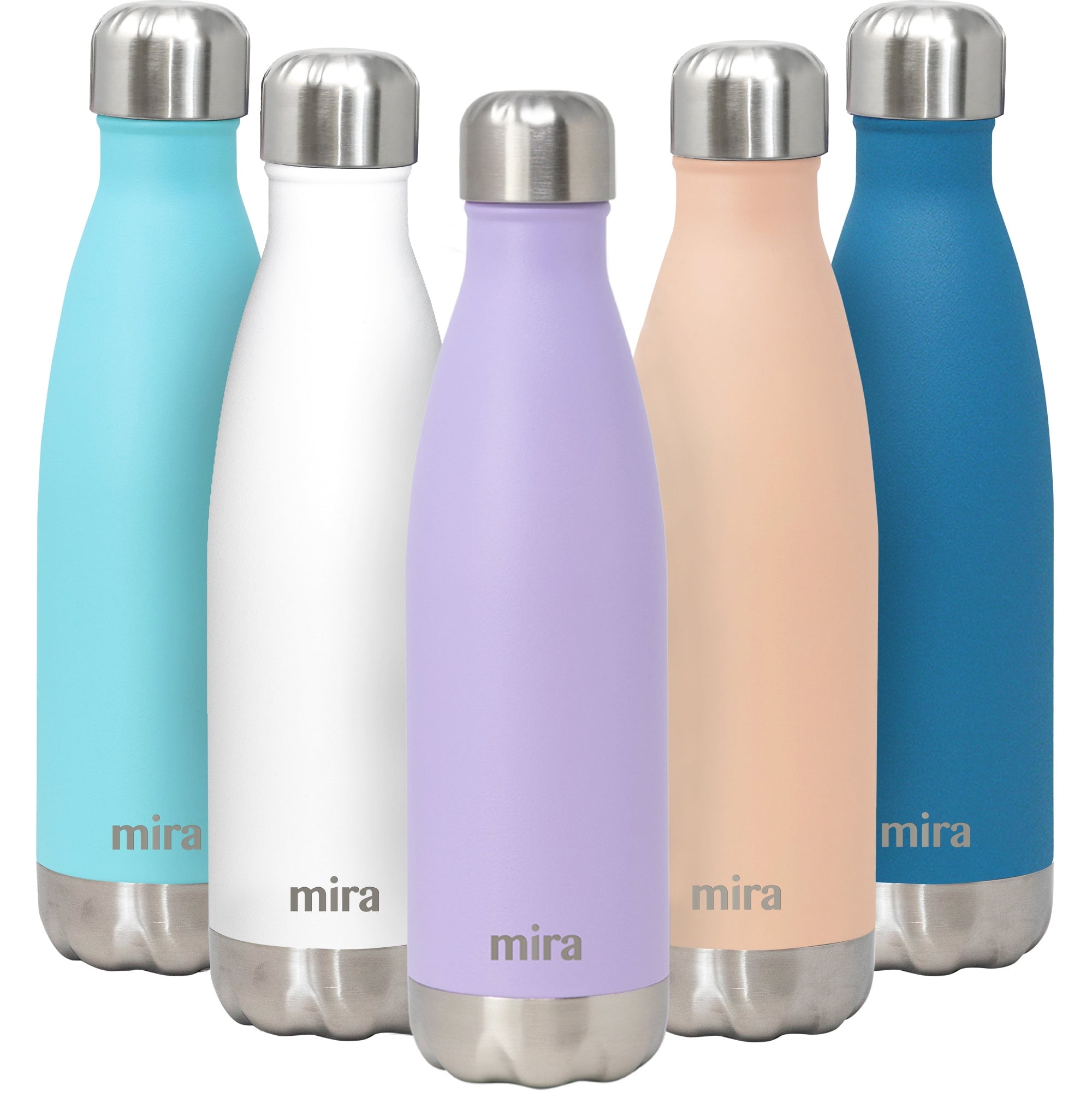 MIRA 17oz Stainless Steel Vacuum Insulated Water Bottle, Leak-Proof ...