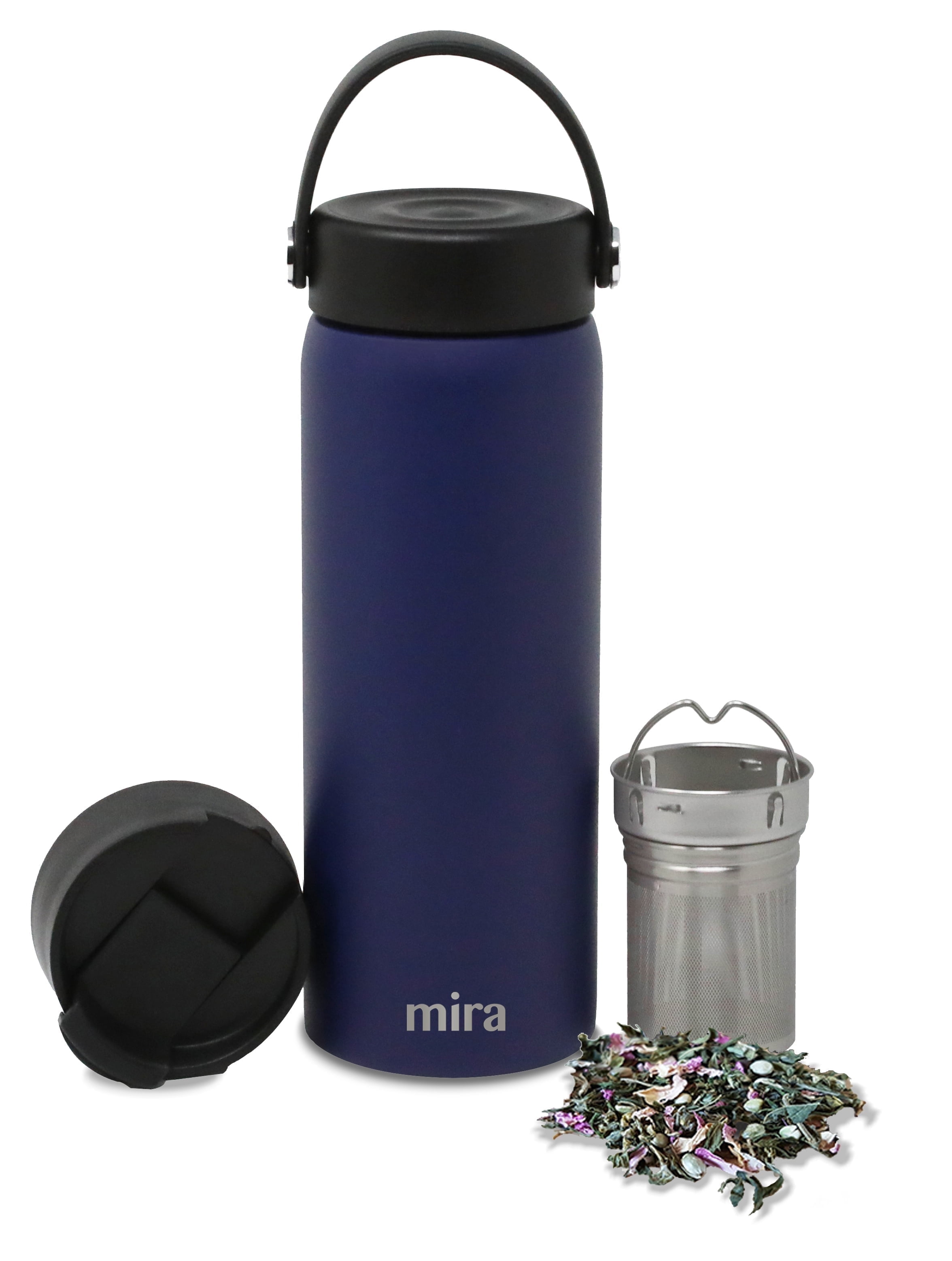 MIRA 18oz Insulated Stainless Steel Thermos, Travel Mug with Tea ...